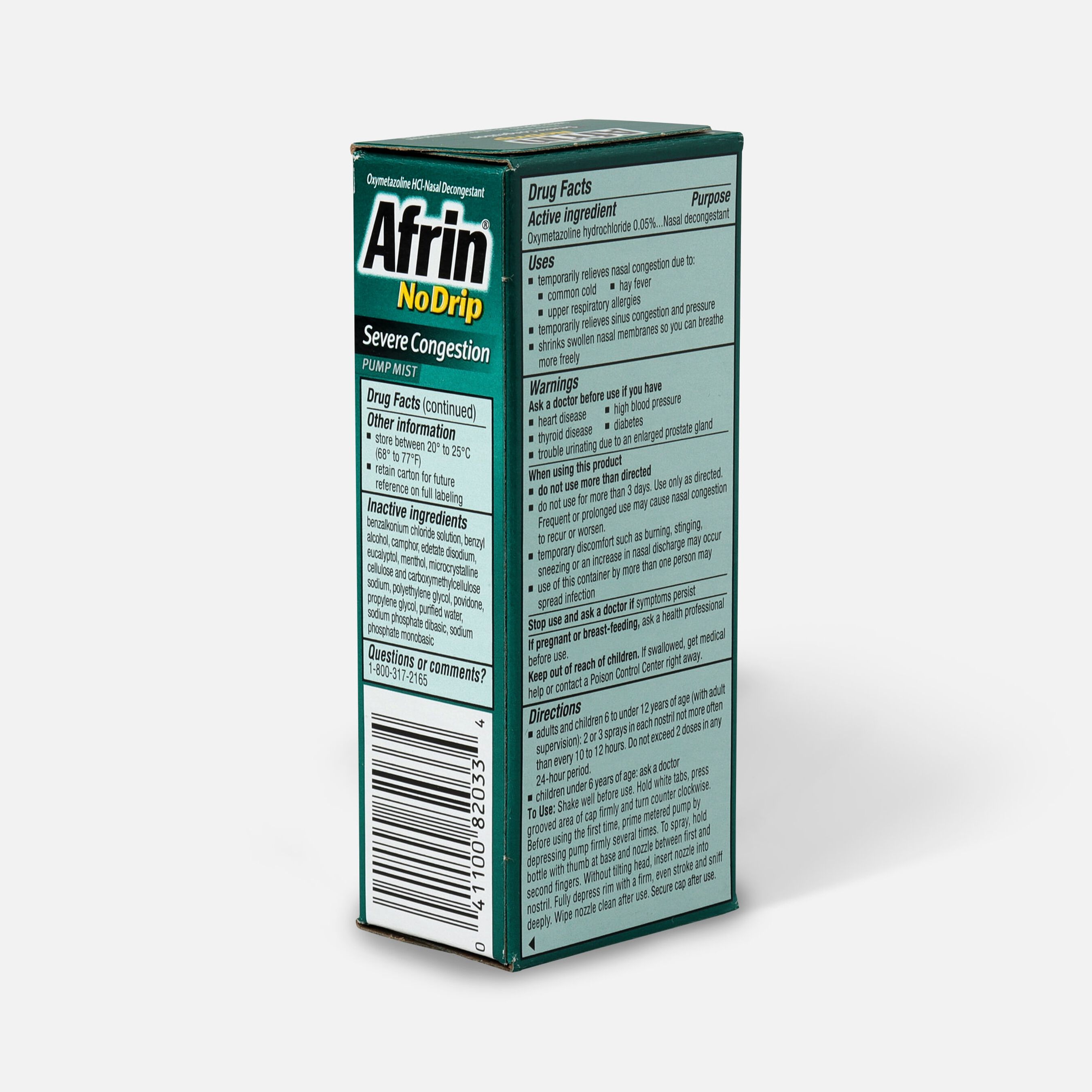 Afrin No Drip Severe Congestion Pump Nasal Mist, .5 oz.