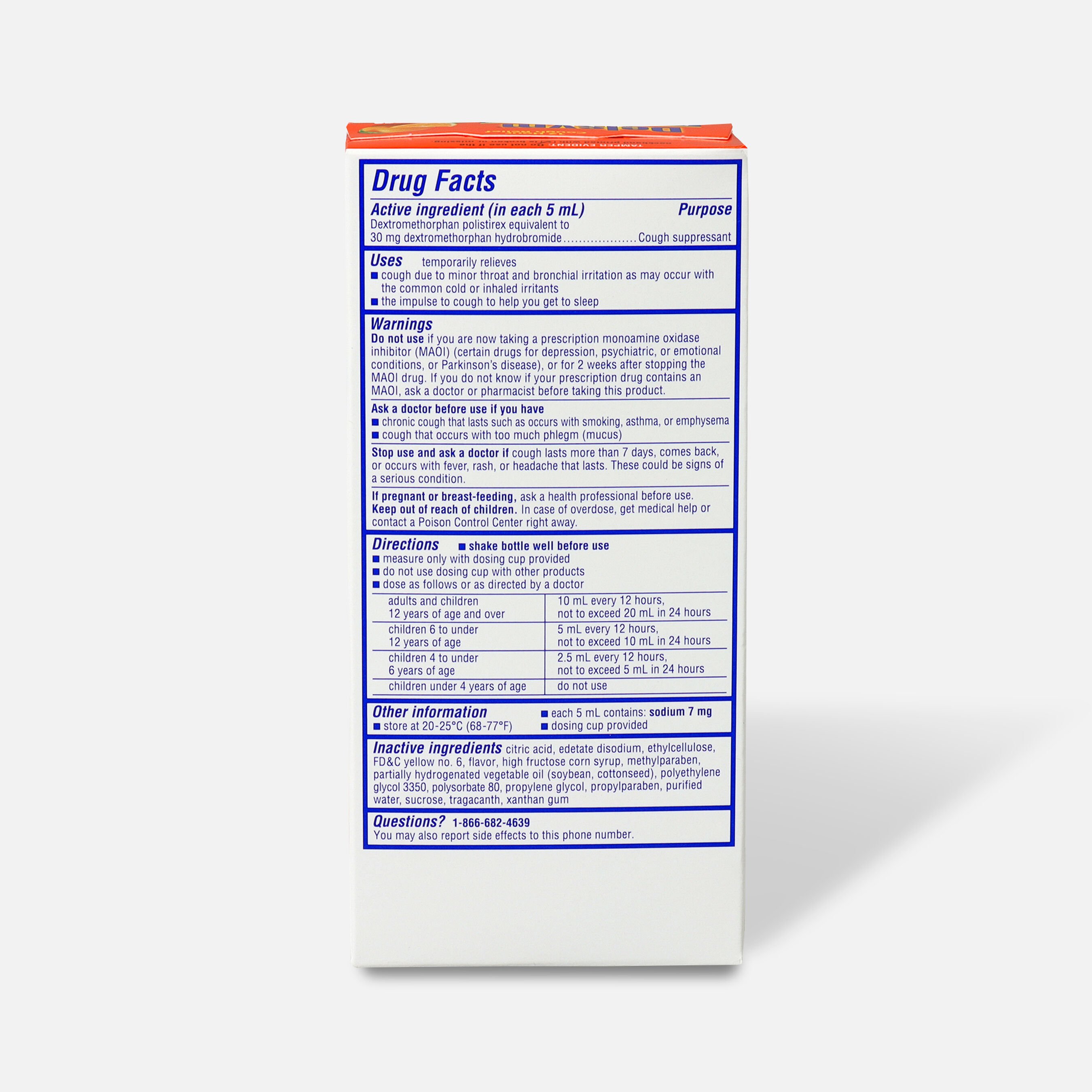 FSA Eligible Delsym Adult Liquid, Orange with Dosage Cup, 5 oz. | FSA Store