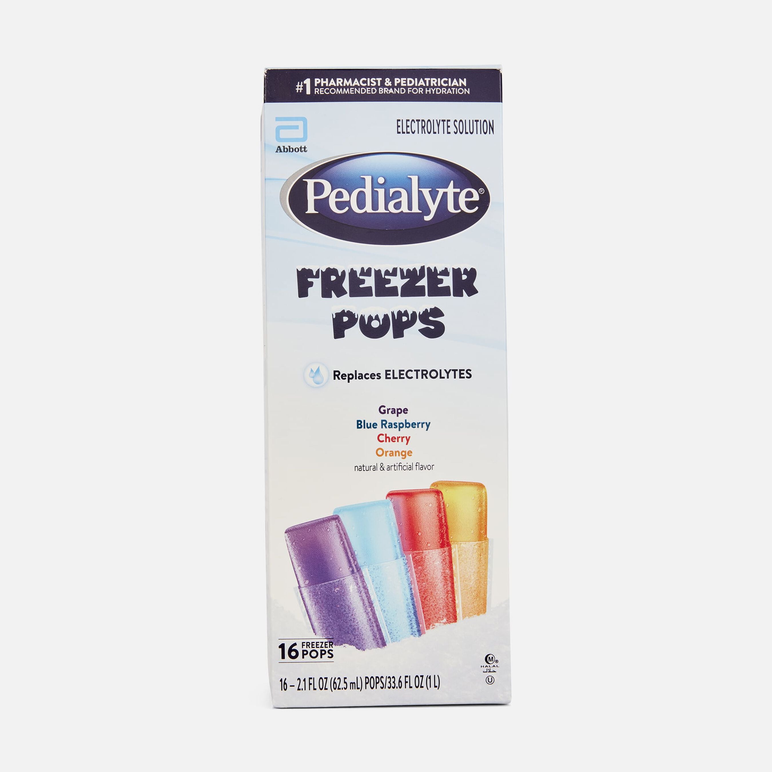 FSA Eligible Pedialyte Freezer Pops, Assorted Flavors, 16ct. / 2.1 oz ...