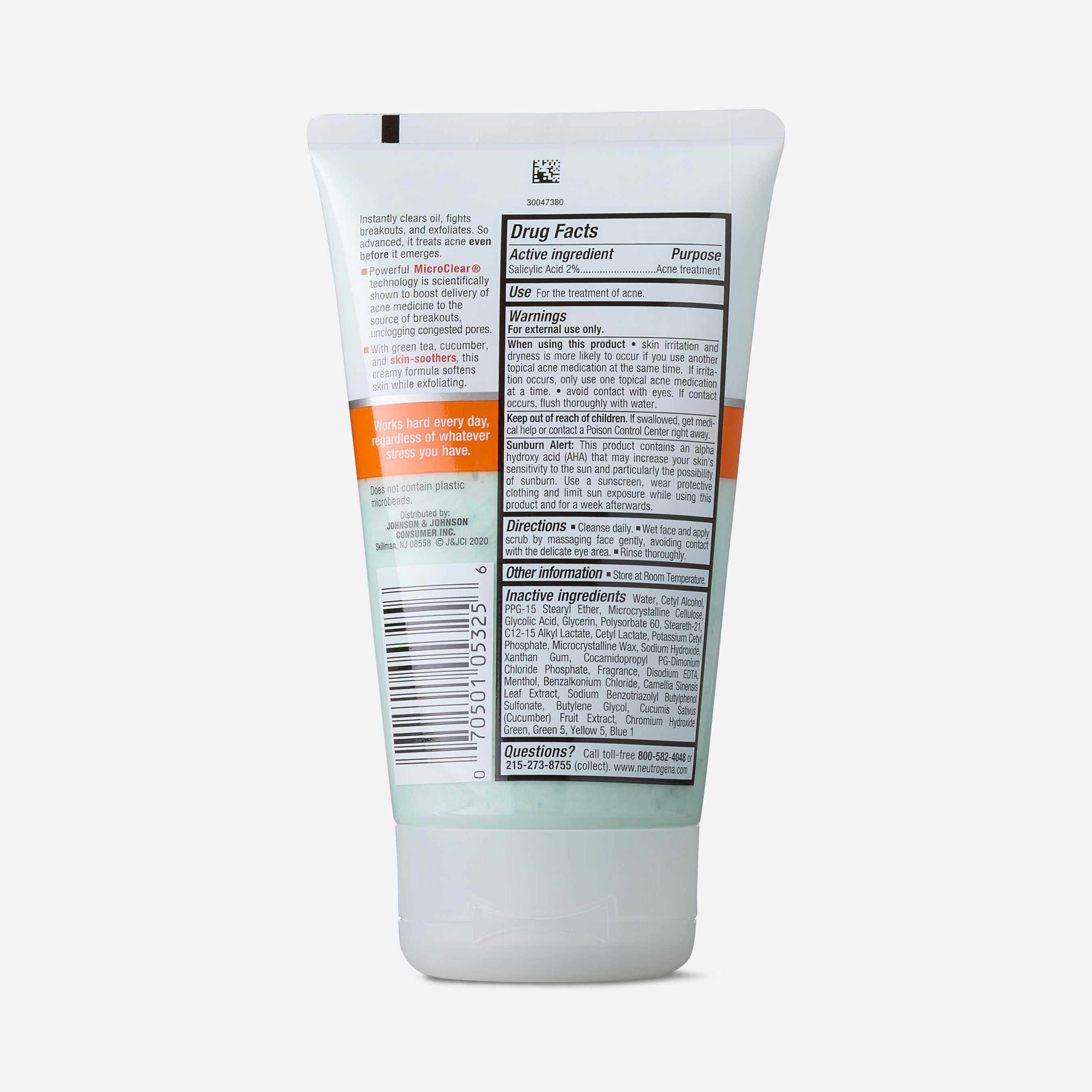 FSA Eligible Neutrogena Oil-Free Acne Stress Control Power-Clear Scrub ...
