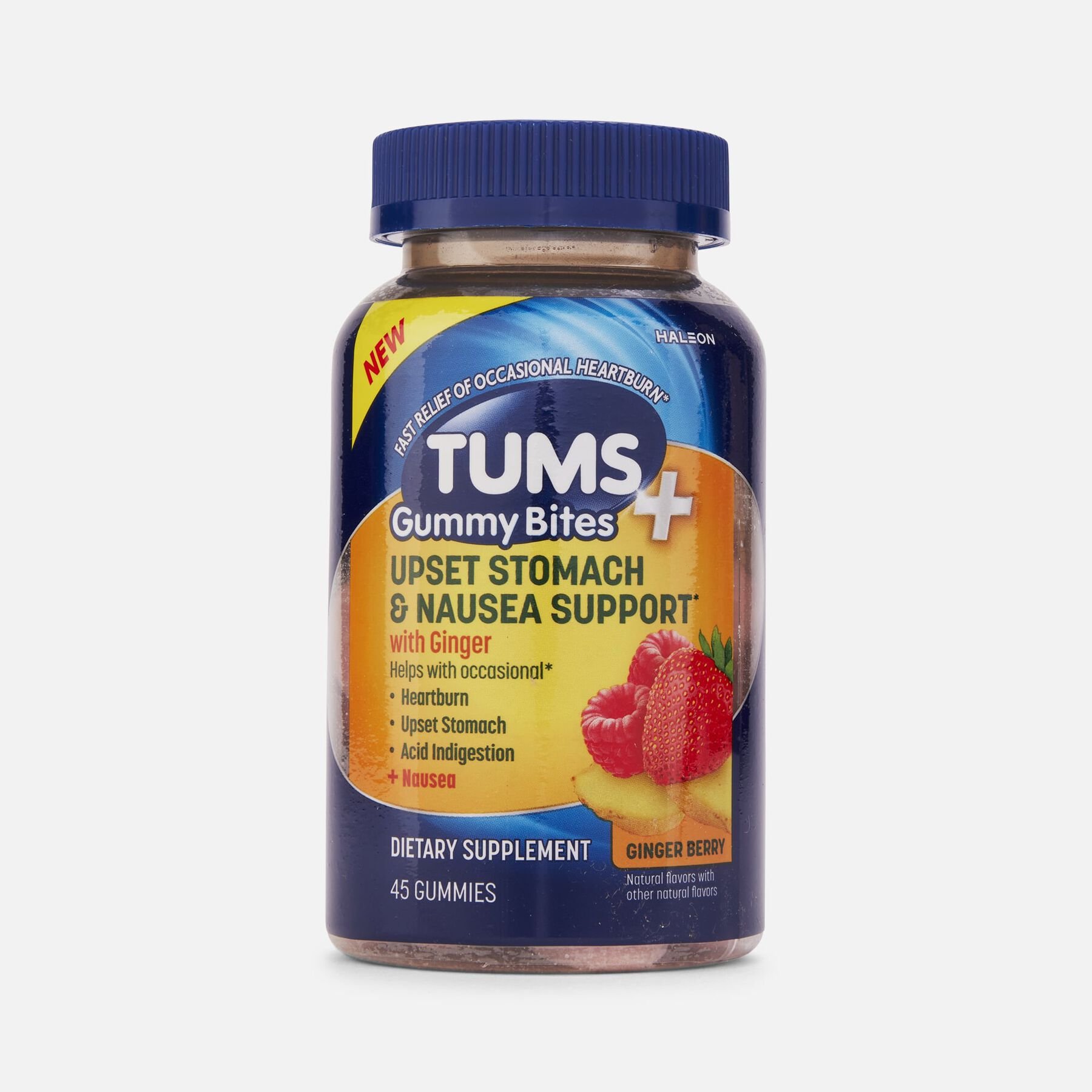 FSA Eligible TUMS+ Upset Stomach & Nausea Support Gummy Bites, Ginger ...