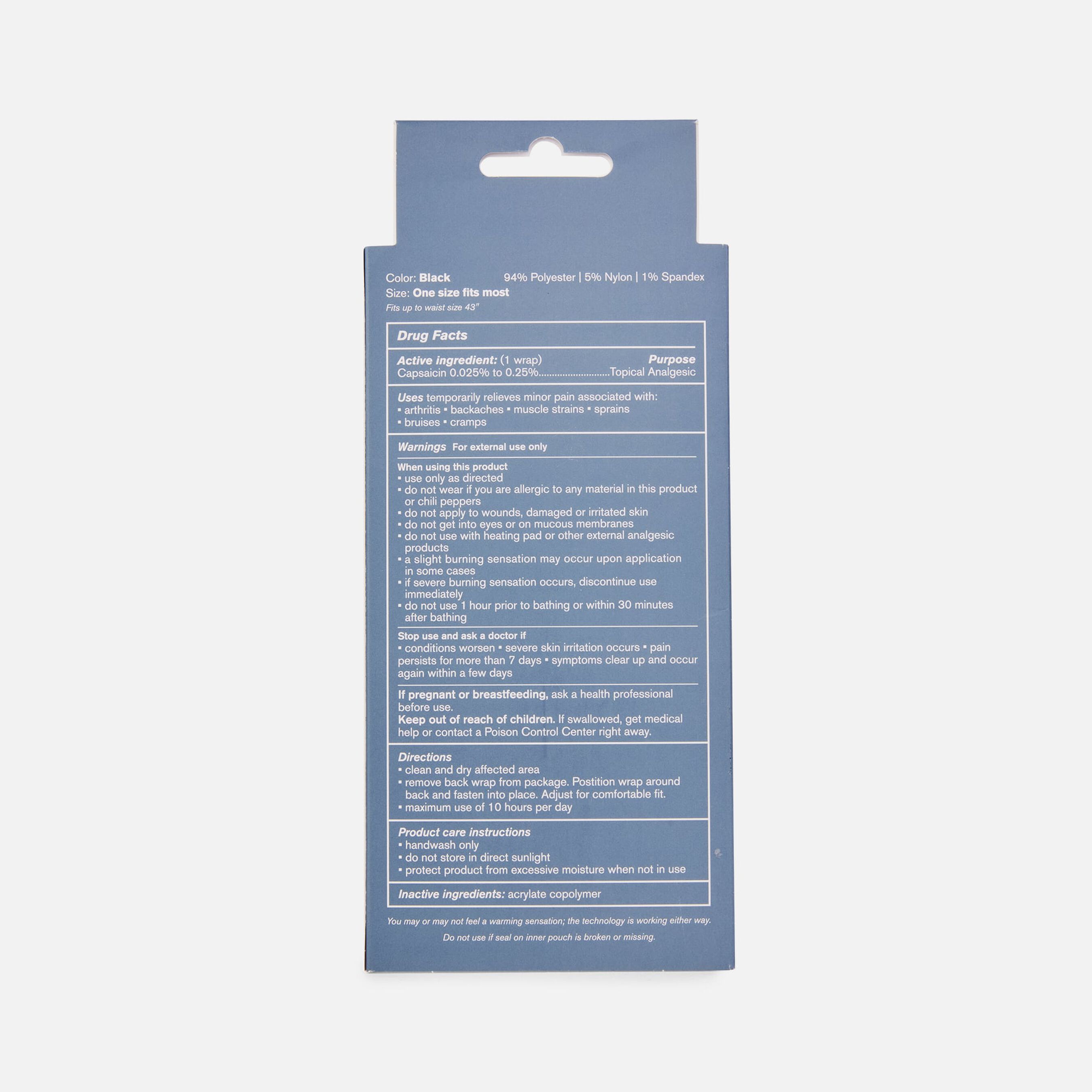 FSA Eligible Nufabrx Back Compression Wrap with Pain-Relieving Medicine ...