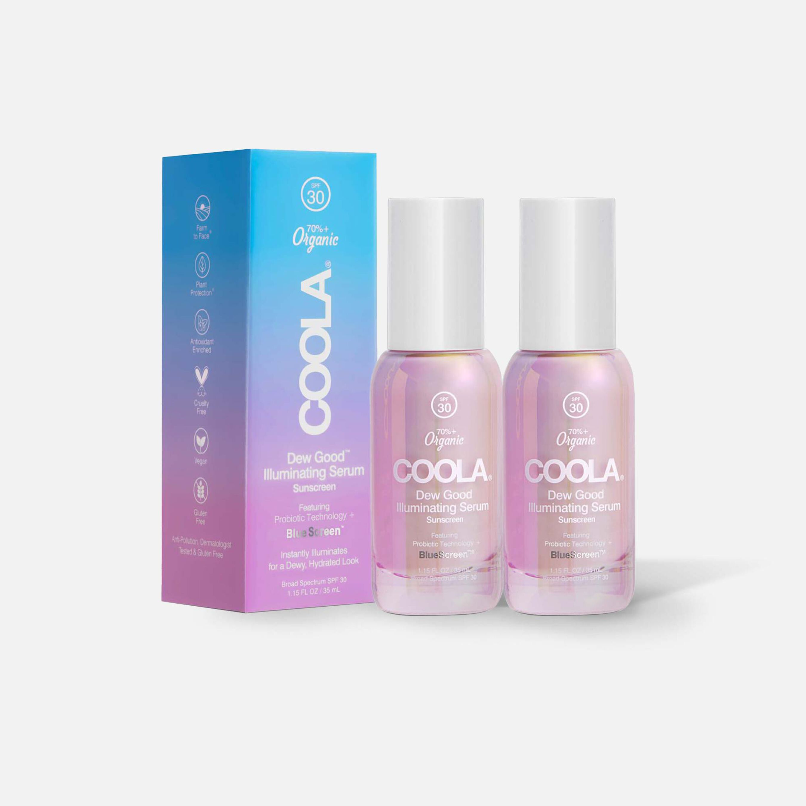 COOLA Dew Good Illuminating Serum Sunscreen with Probiotic Technology ...