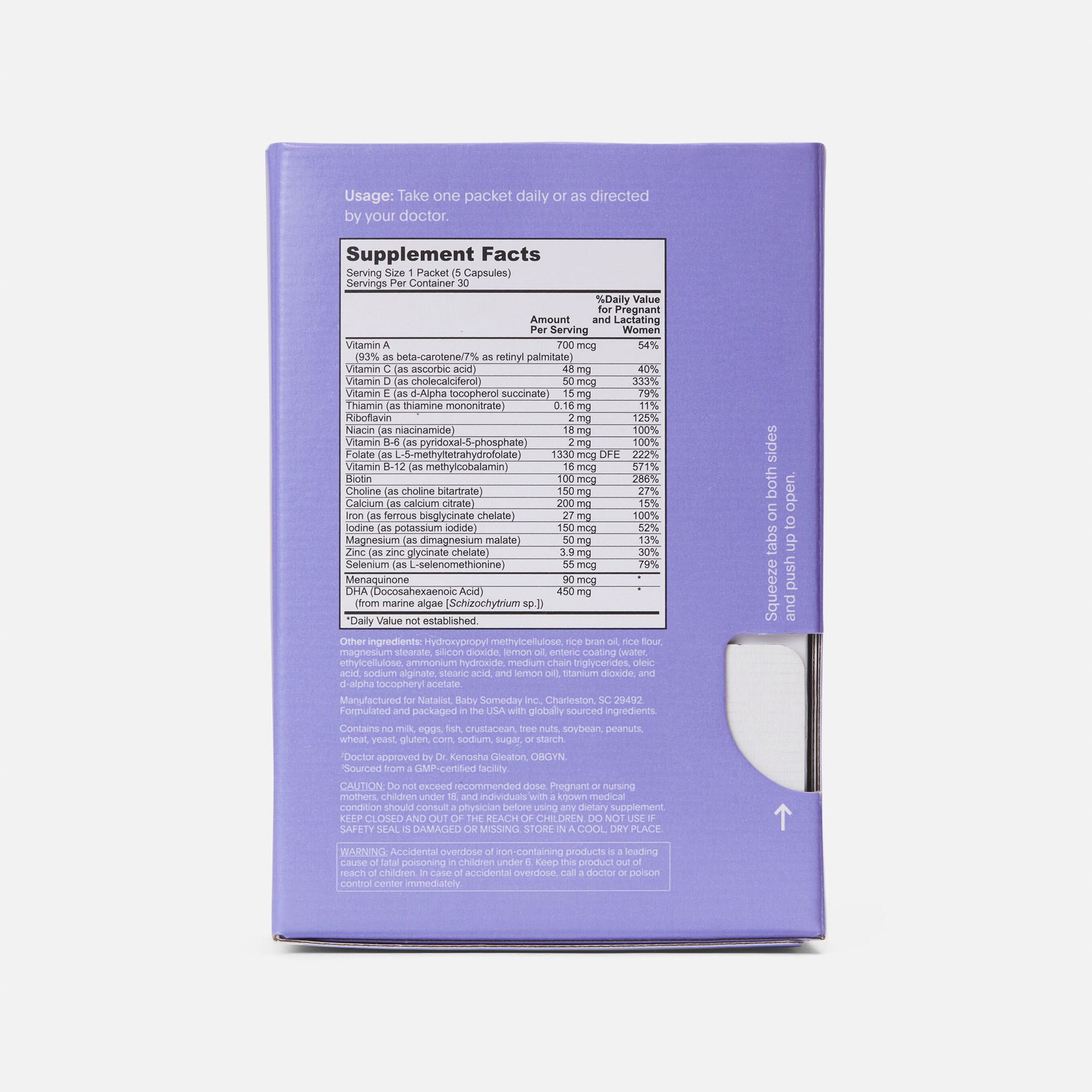 FSA Eligible Natalist Prenatal Daily Packets, 30 ct. | FSA Store