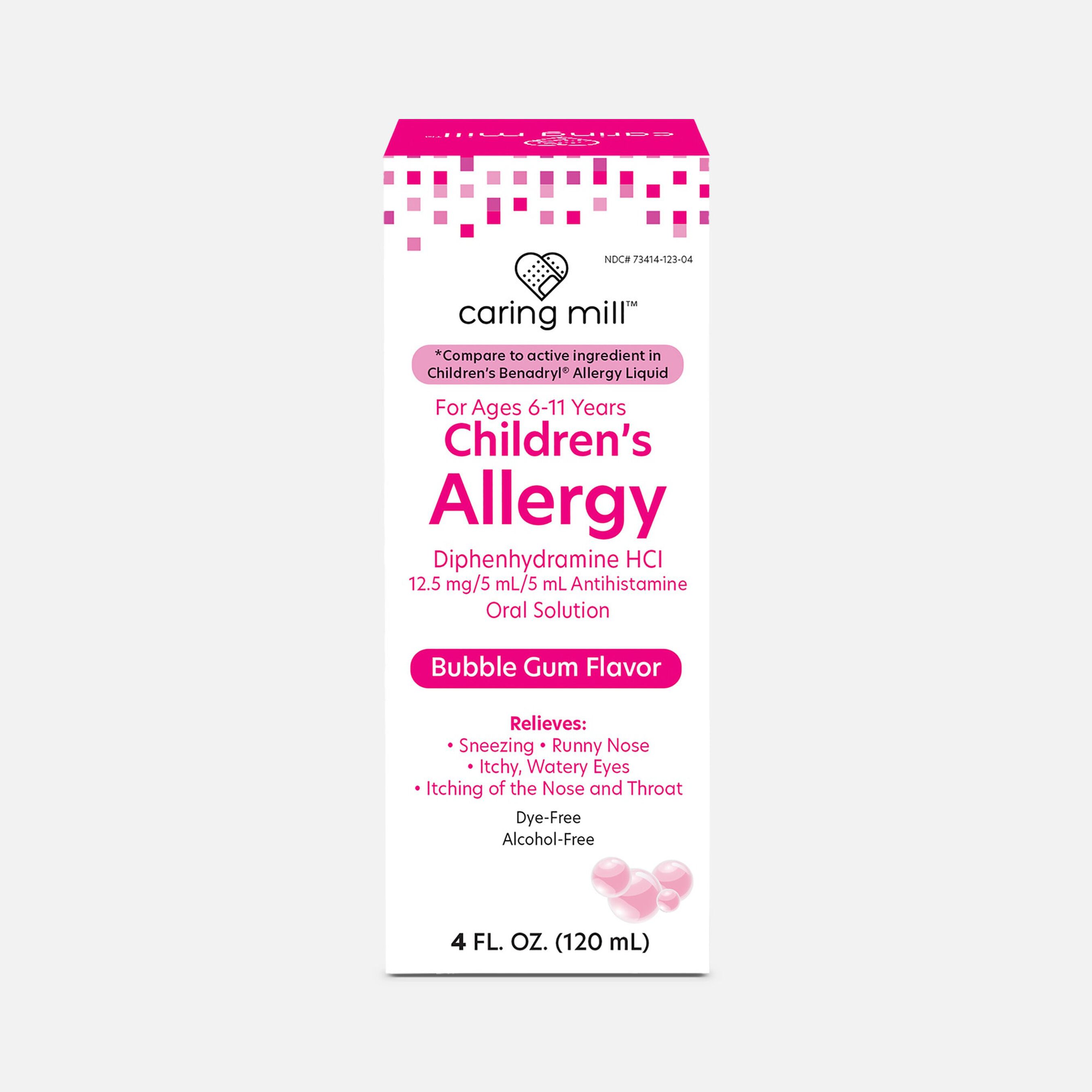 FSA Eligible Caring Mill™ Children's Allergy Relief Liquid, Dye-Free ...