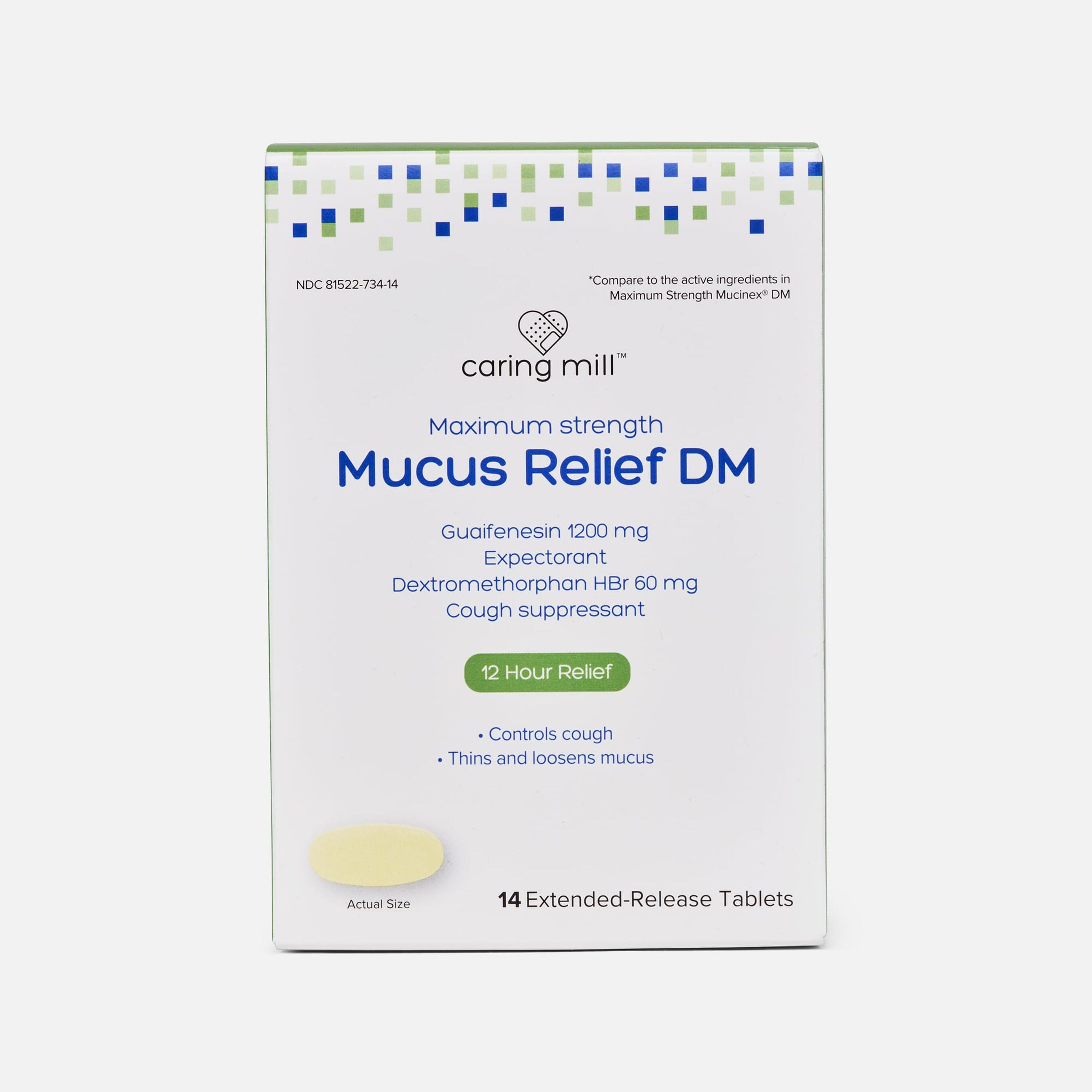 FSA Eligible Caring Mill™ Maximum Strength Mucus-DM Extended-Release ...