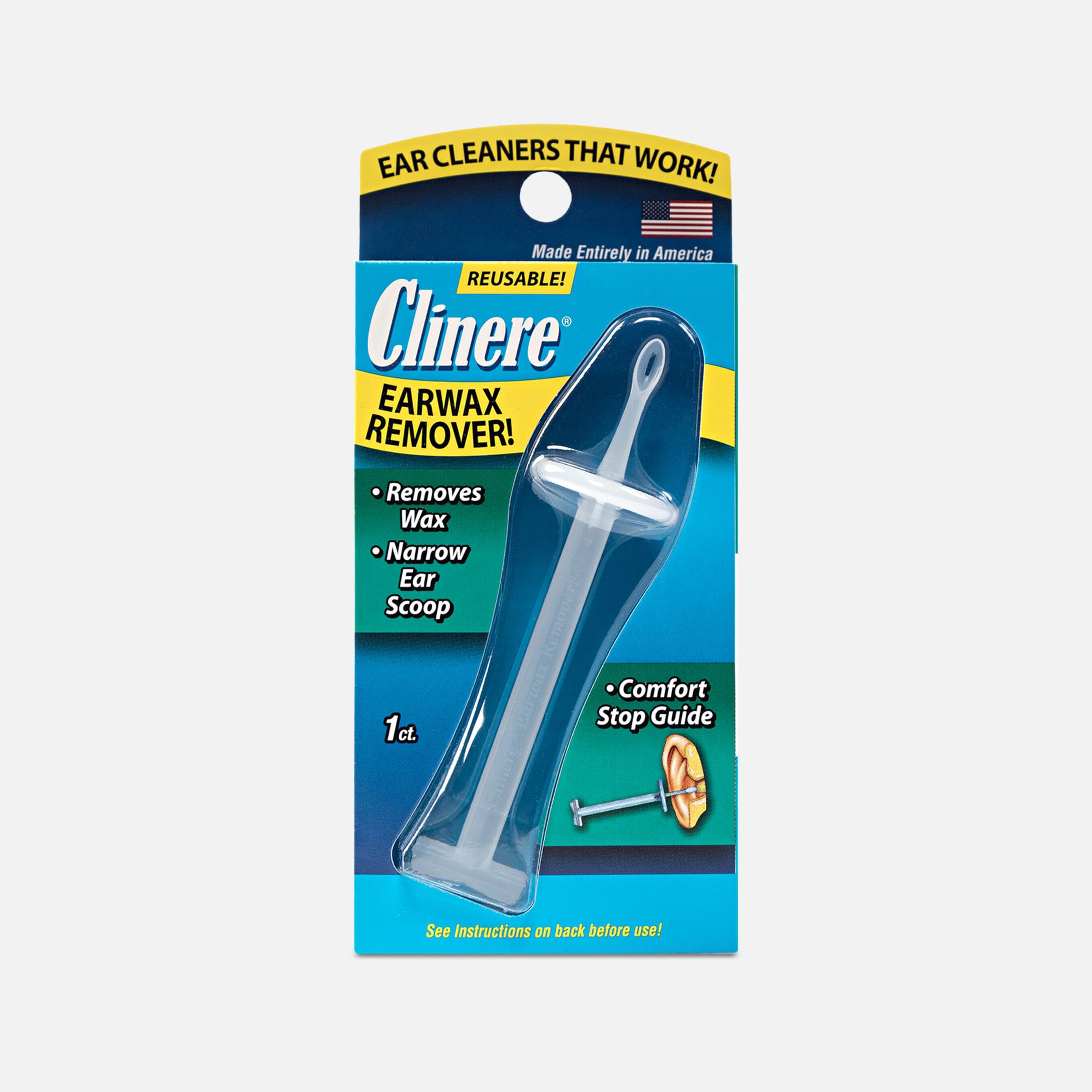 FSA Eligible Clinere Reusable Ear Wax Remover Tool with Comfort Guide ...