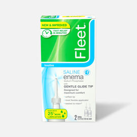 Fleet Enema, Ready-to-Use Saline Laxative, Twin Pack