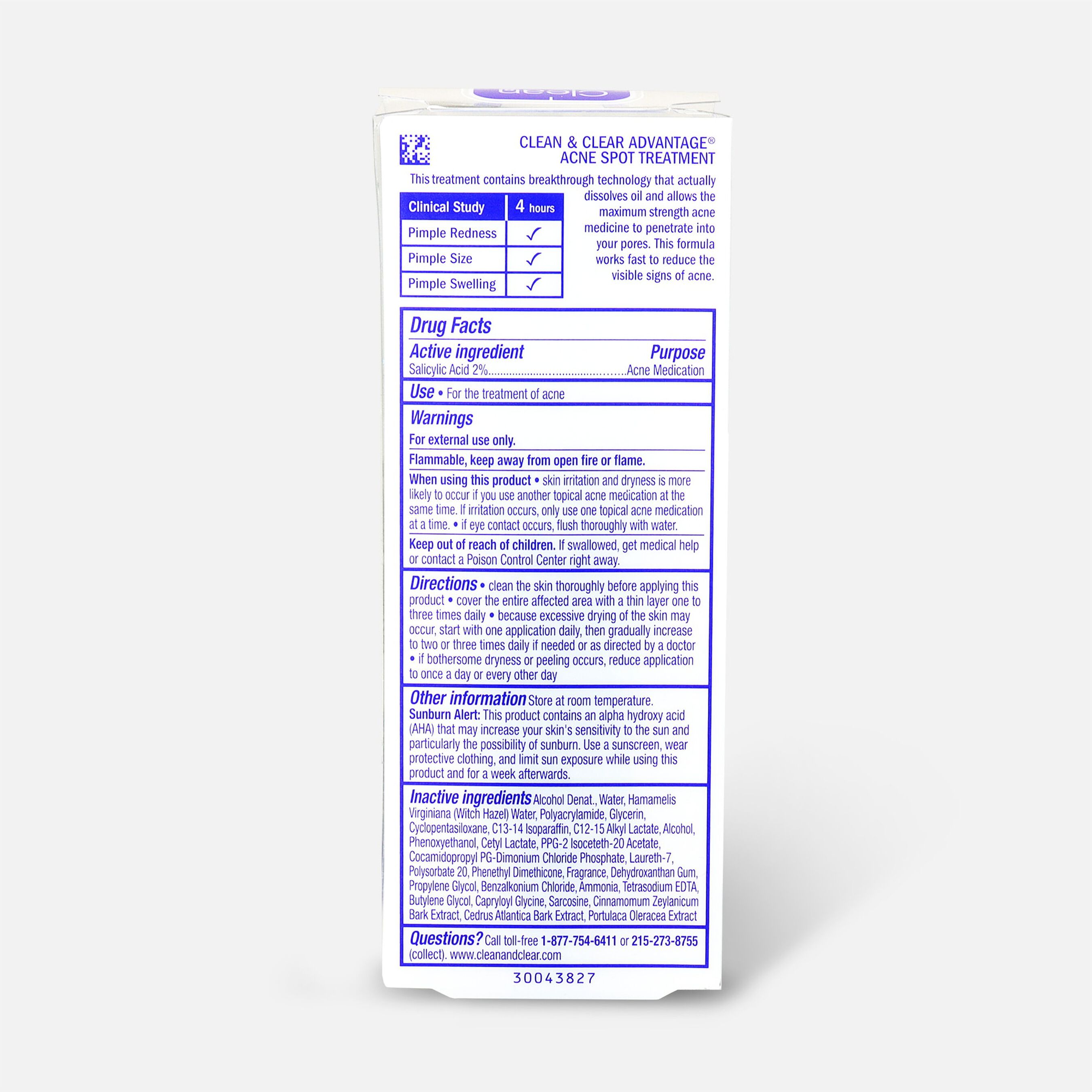 Clean & Clear Advantage Acne Spot Treatment, .75 oz.