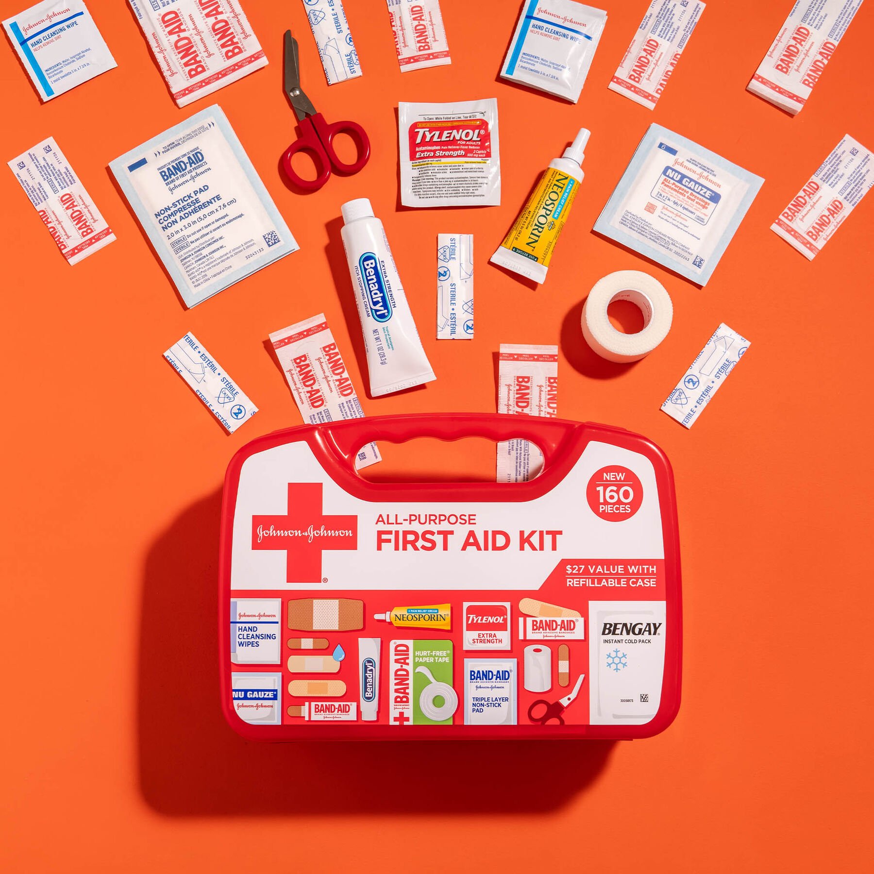 FSA Eligible Johnson & Johnson All-Purpose First Aid Kit - 160 ct ...