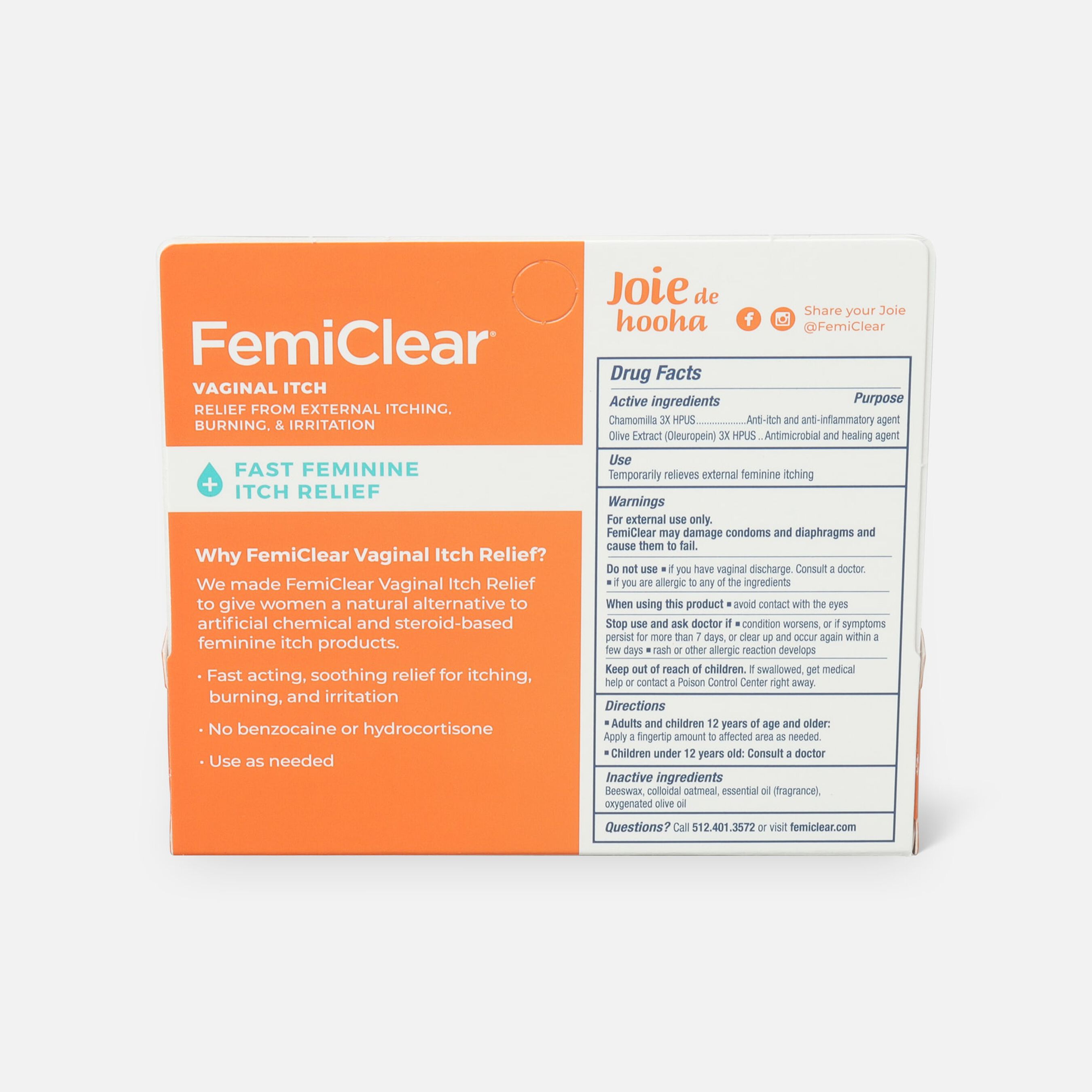 FemiClear Vaginal Itch Relief, 0.5 oz