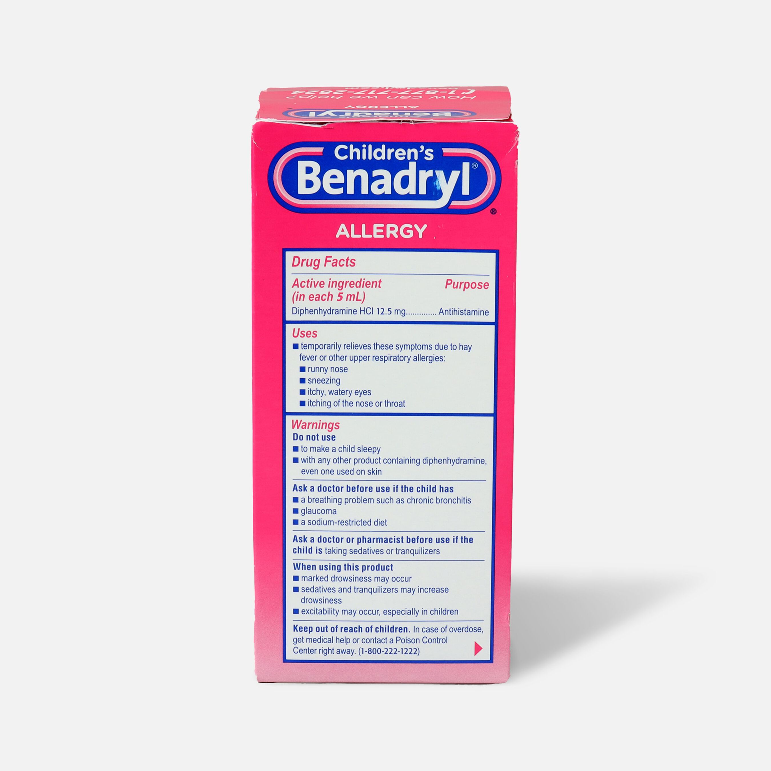 Children's Benadryl Oral Solution, Cherry Flavored, 8 fl oz.