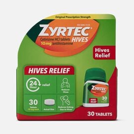 FSA Eligible Zyrtec Hives Itch Relief 10 MG Tablets, 30 ct. | FSA Store