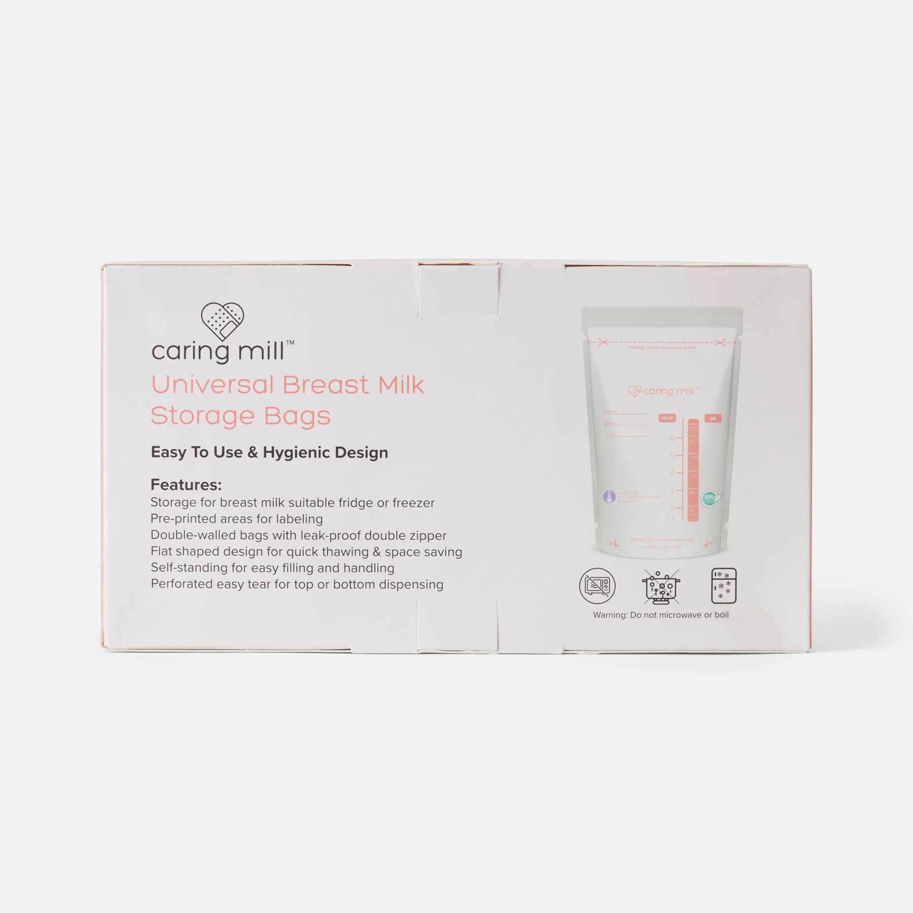 Caring Mill Breast Milk Universal Storage Bags 100 ct.
