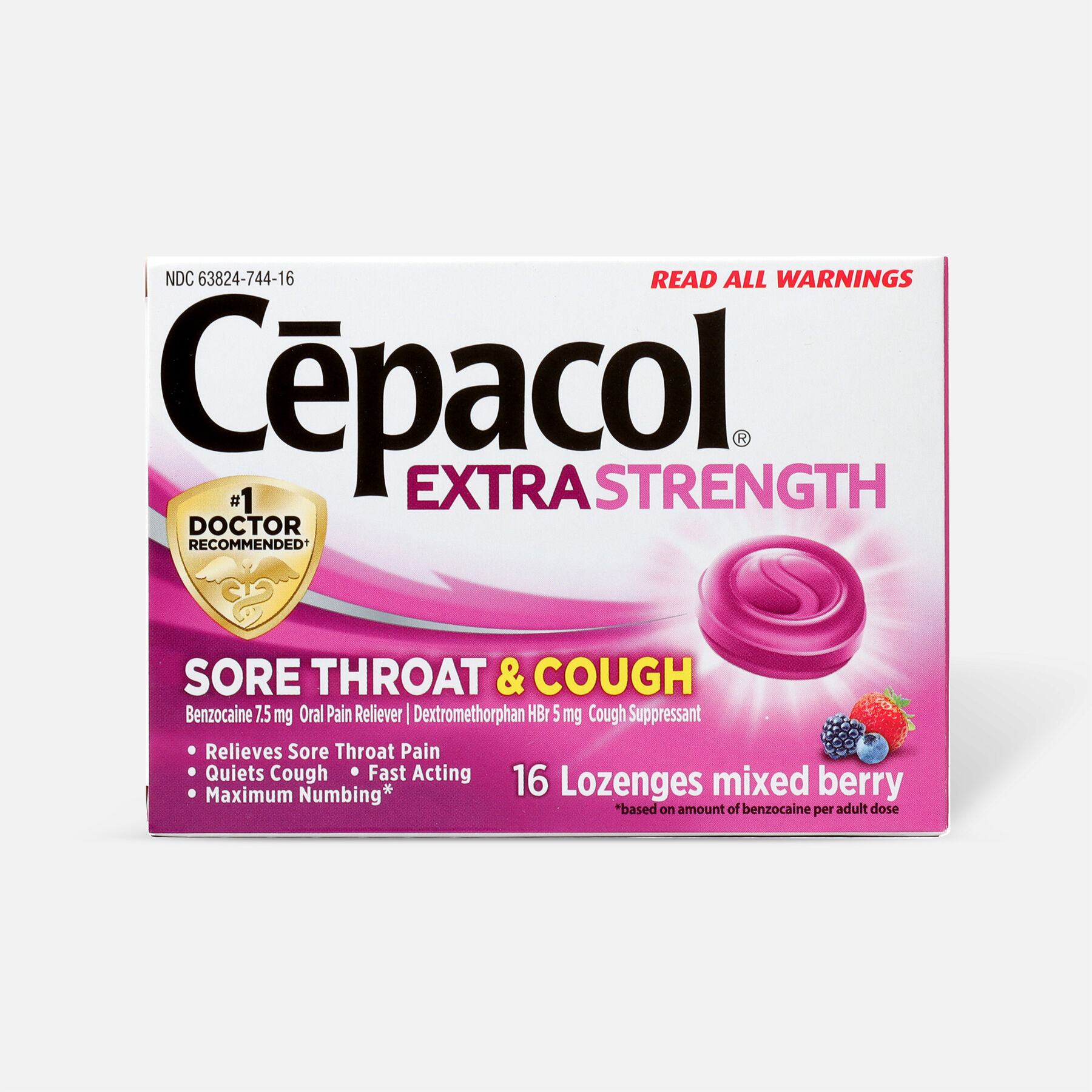 FSA Eligible Cepacol Extra Strength Lozenges for Sore Throat & Cough ...