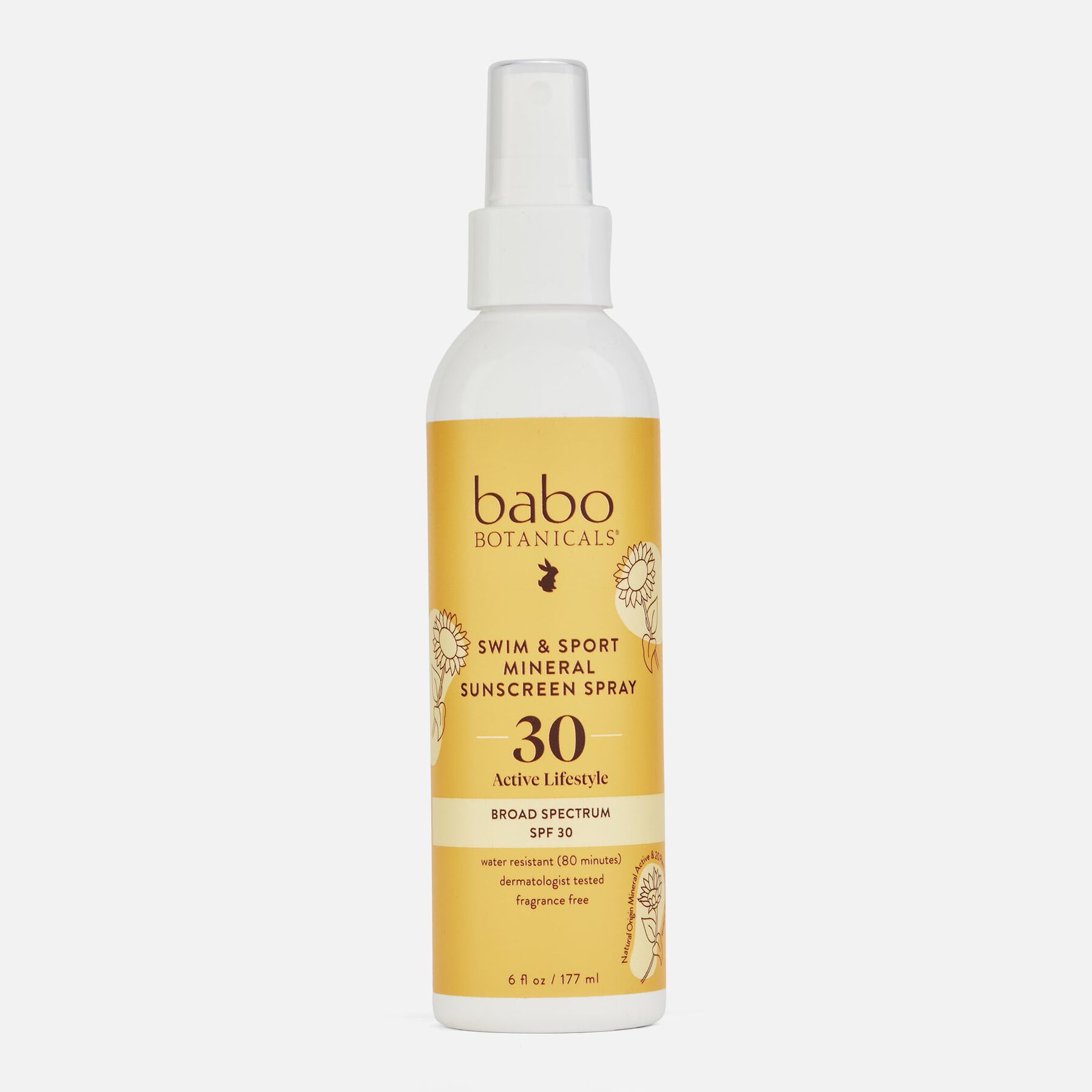 FSA Eligible Babo Botanicals Swim & Sport Mineral Sunscreen Spray, SPF ...