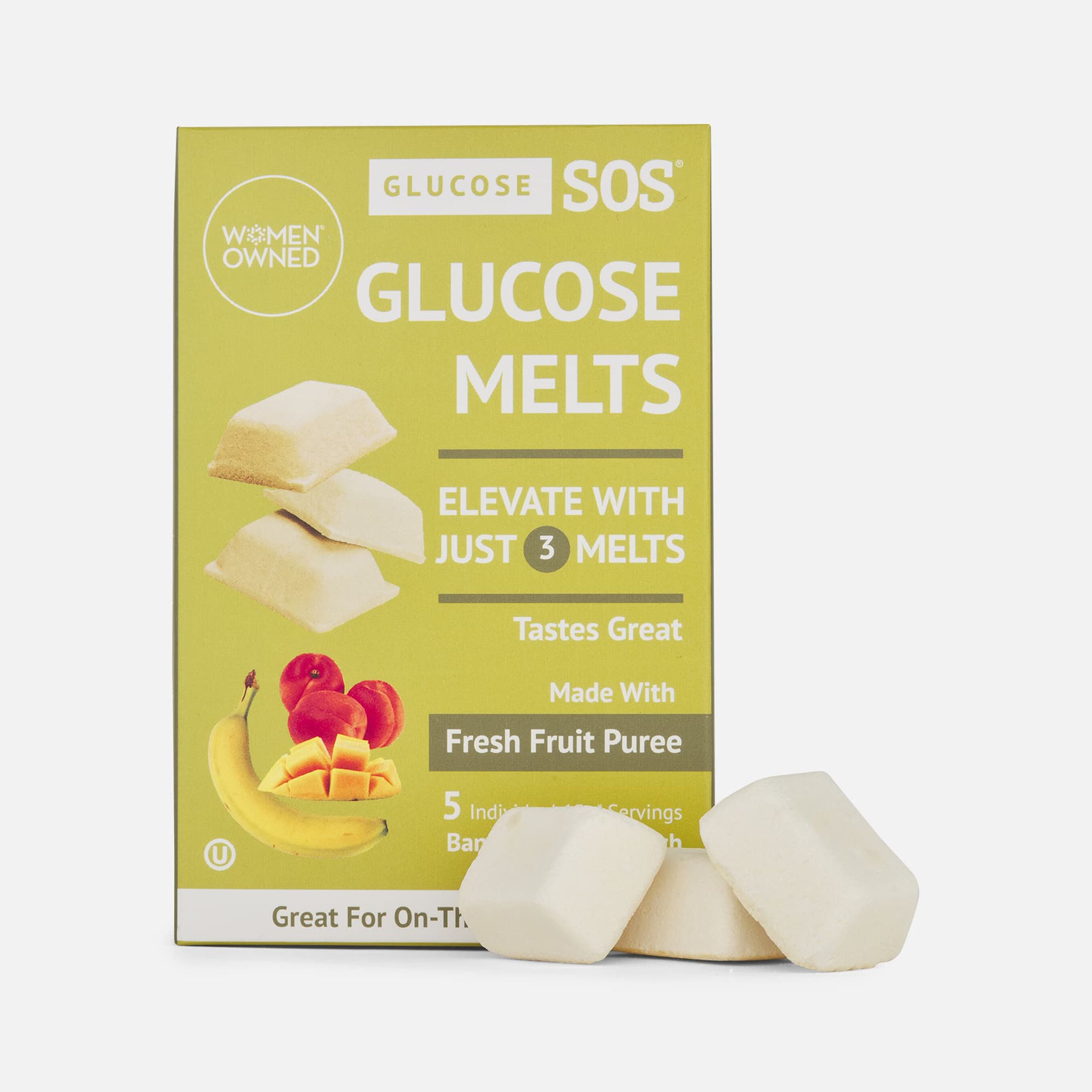 FSA Eligible Glucose SOS Glucose Melts, Banana/Mango/Peach, 5-pack ...
