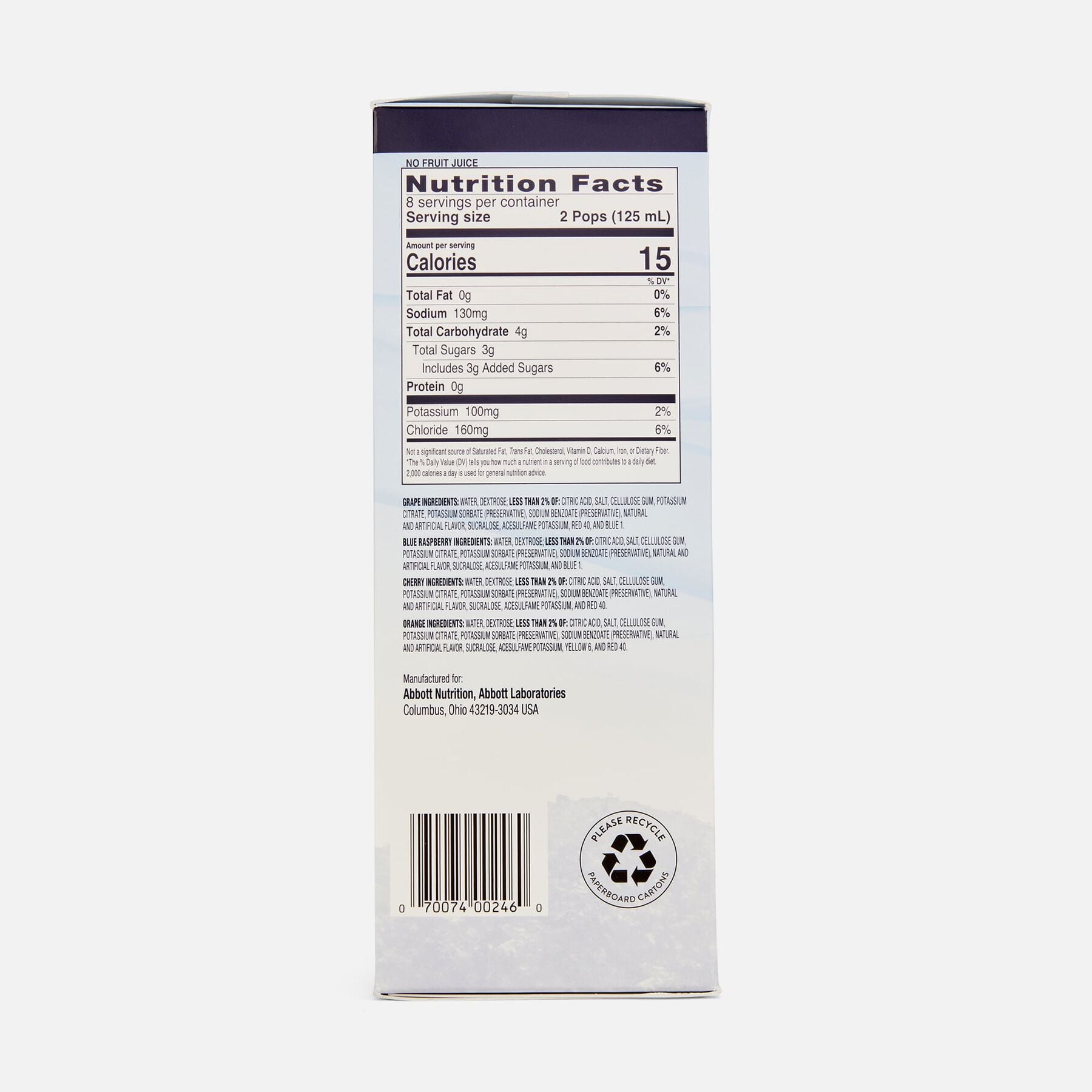 FSA Eligible Pedialyte Freezer Pops, Assorted Flavors, 16ct. / 2.1 oz ...