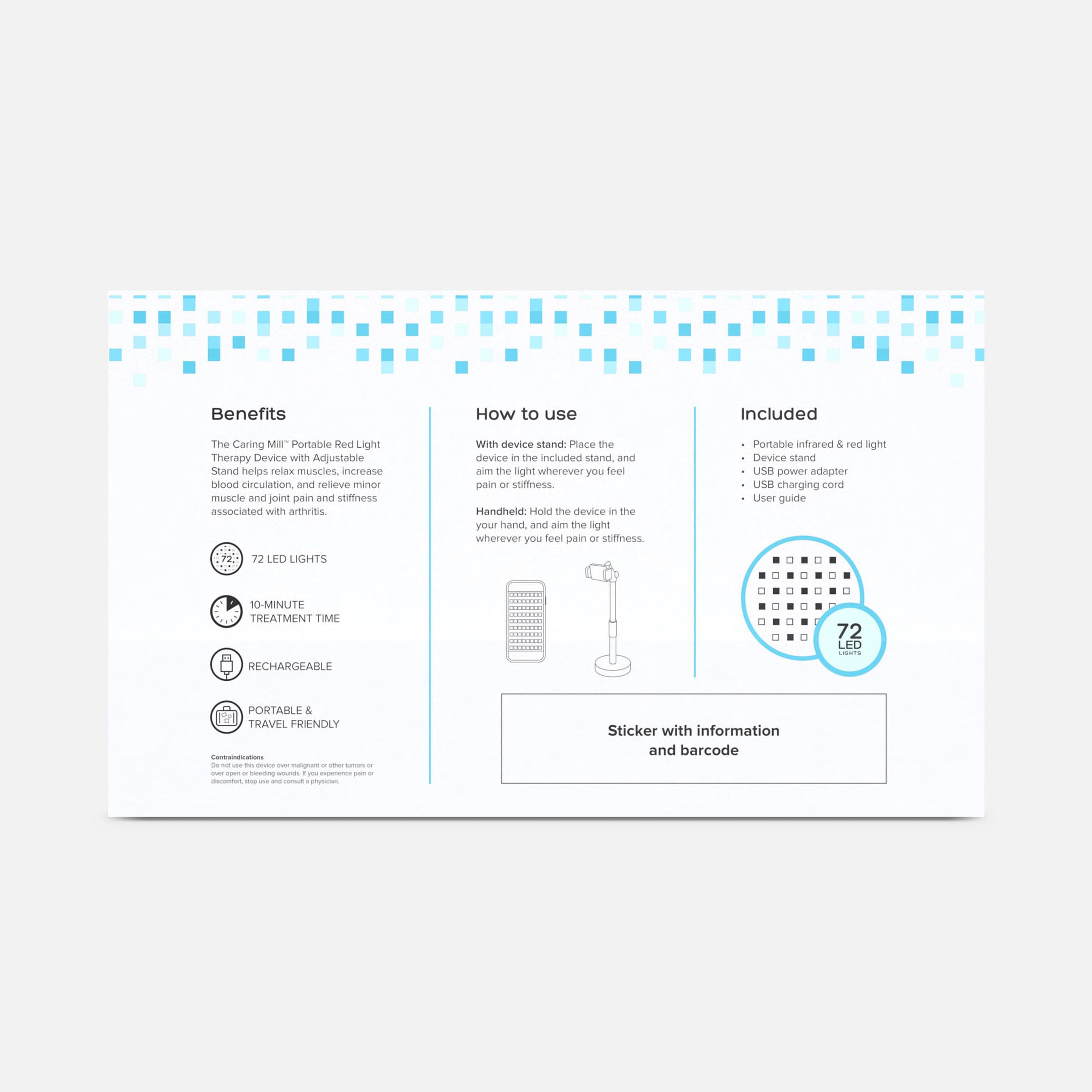 FSA Eligible Caring Mill™ Portable Red Light Therapy Device With ...