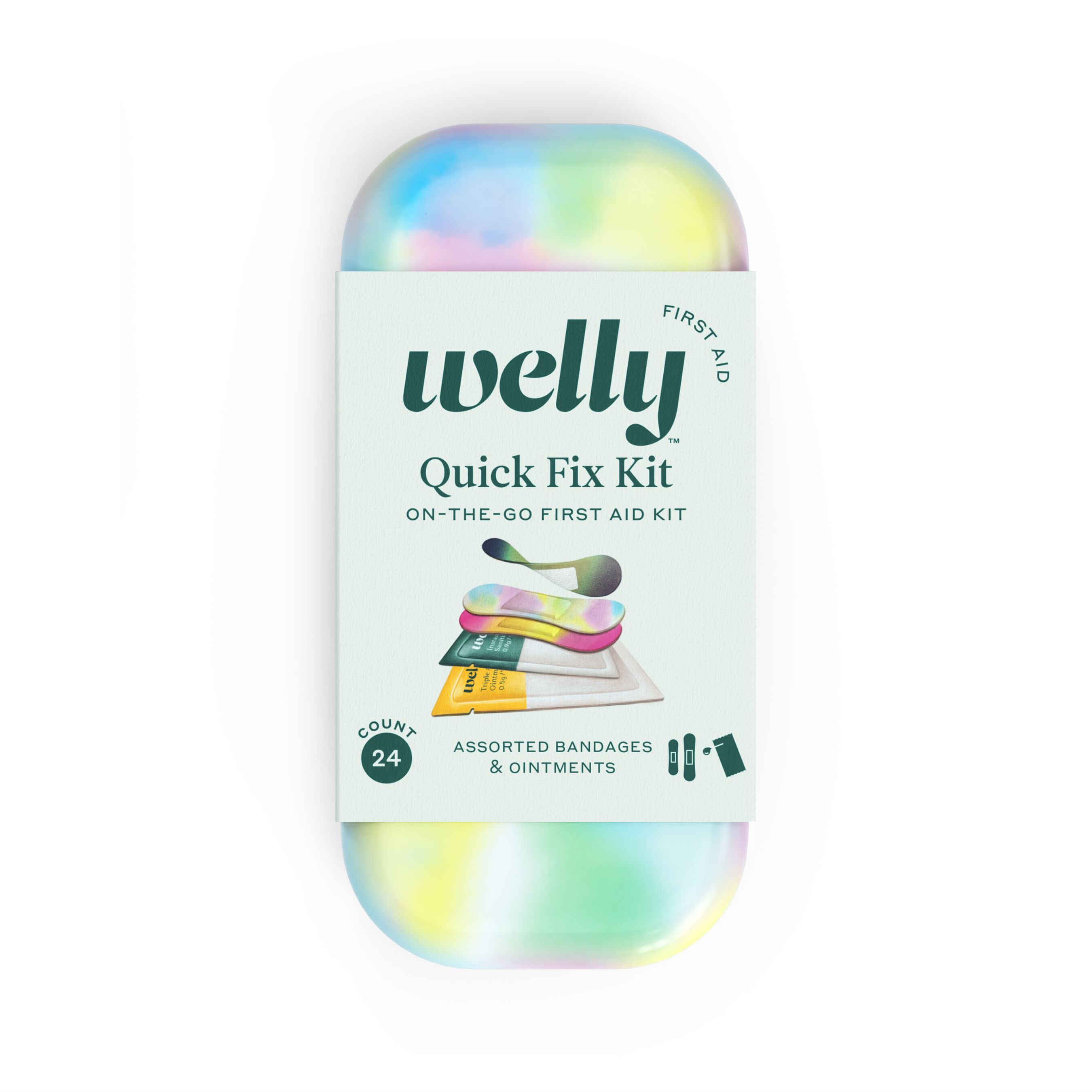 Welly Colorwash Quick Fix Kit First Aid Travel Kit - 24 ct.