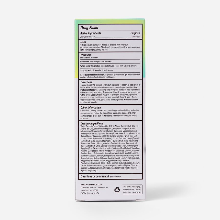 Hero Cosmetics Force Shield Superlight Sunscreen Broad Spectrum, SPF 30 ...