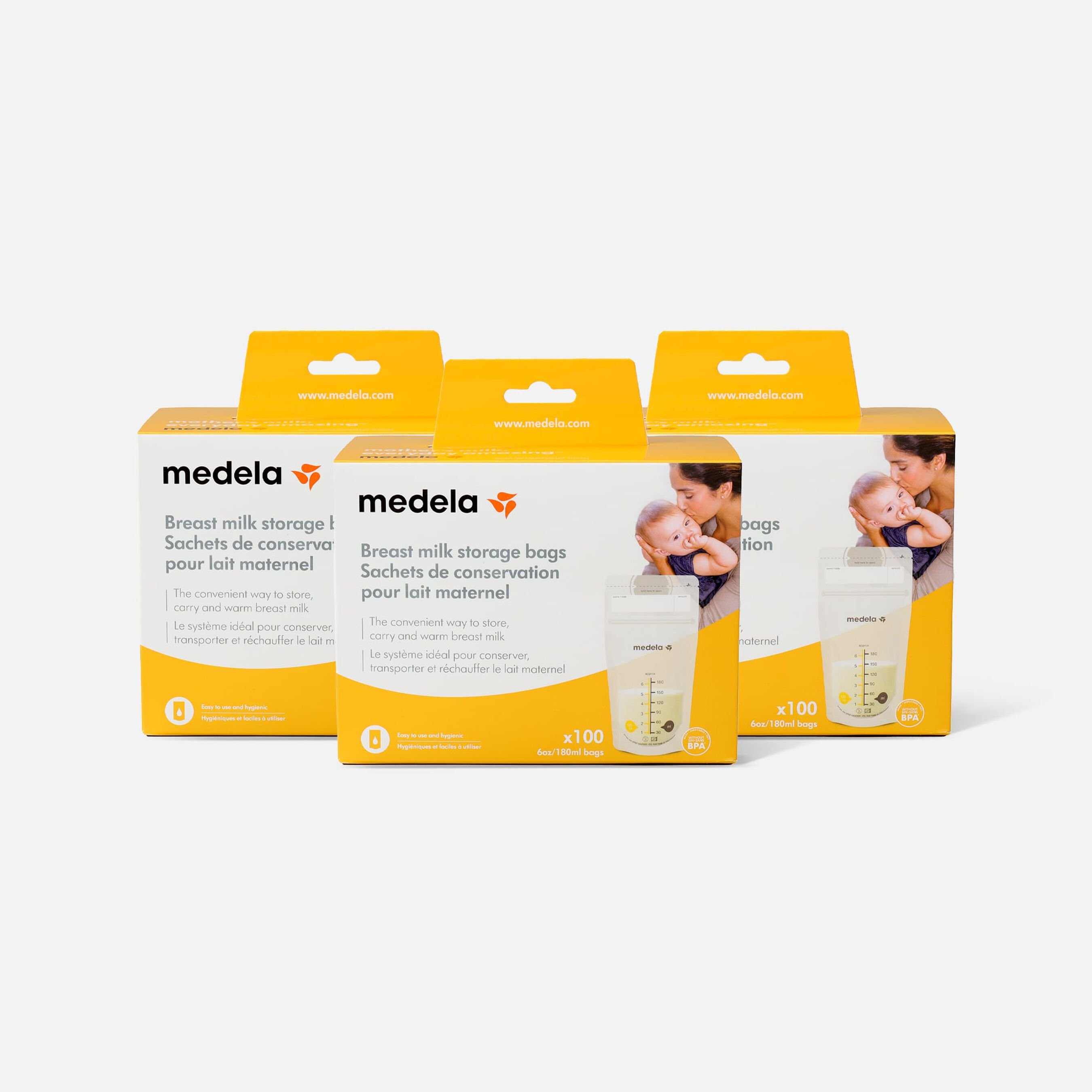 FSA Eligible Medela Breast Milk 6 oz. Storage Bags, 100 ct. (3-Pack ...