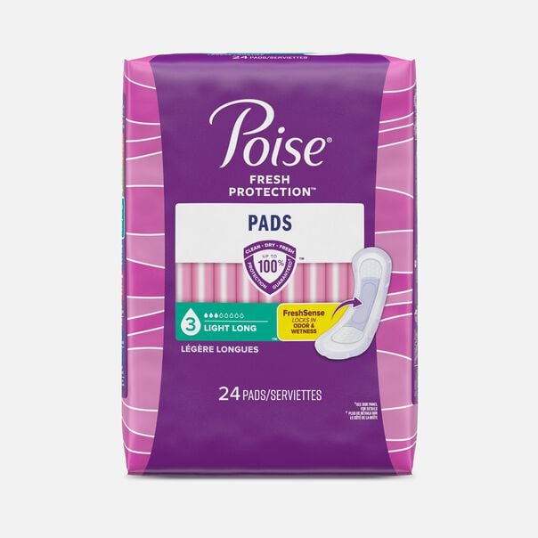 FSA Eligible Poise Incontinence Pads, Moderate Long, 16 ct. | FSA Store