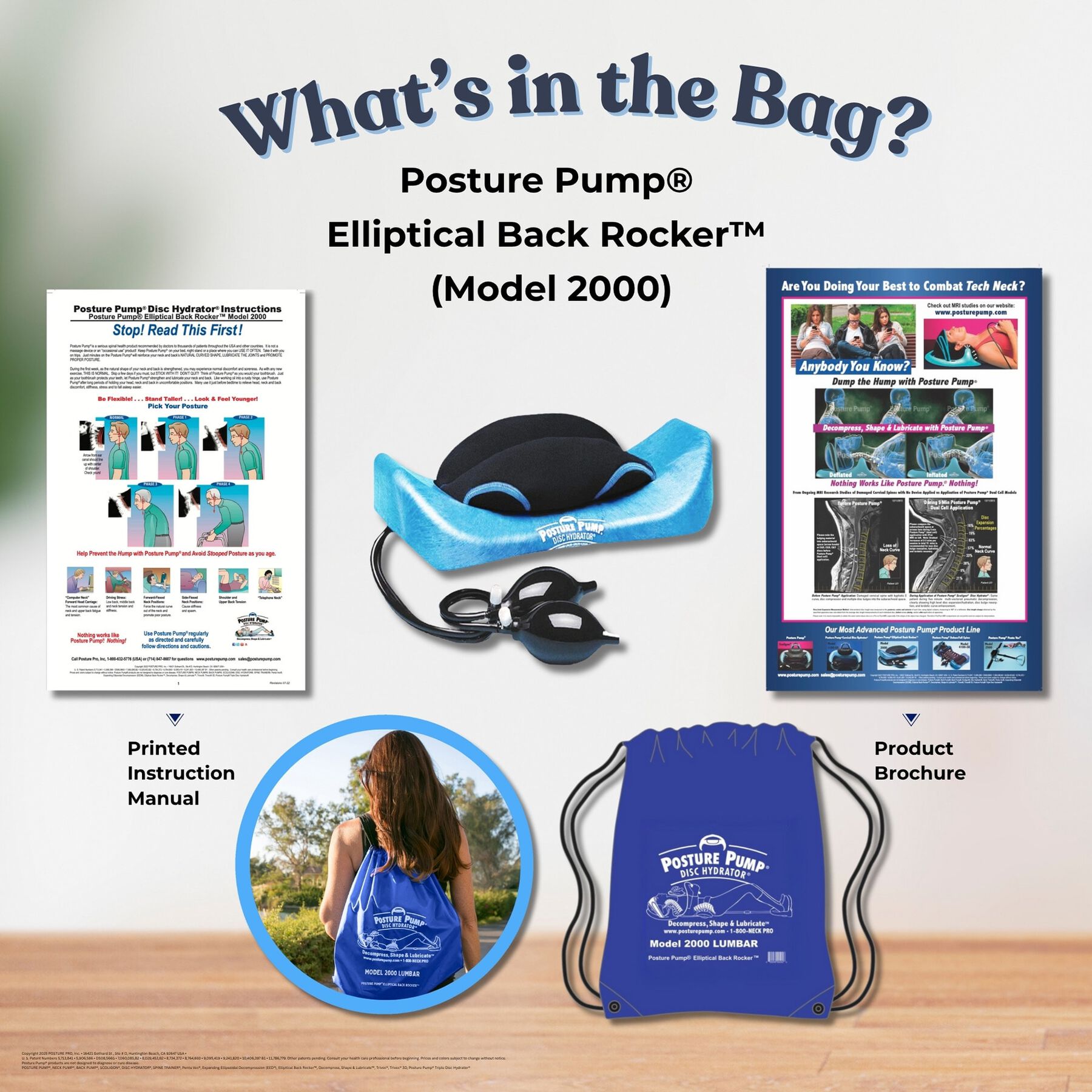 FSA Eligible Posture Pump® Back Pump® Elliptical Back Rocker™, Model ...