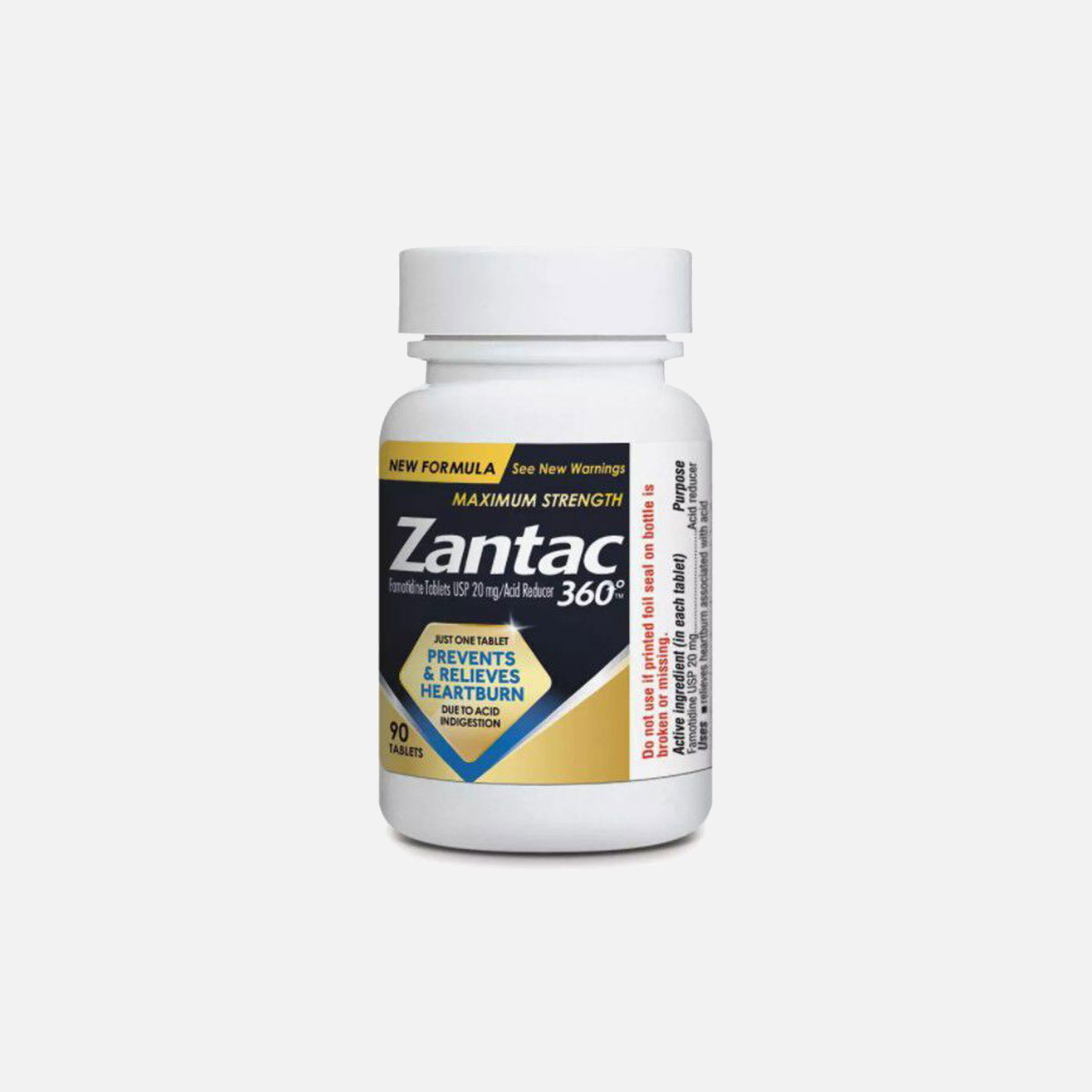 Zantac 360 Maximum Strength Acid Reducer, 20 mg Tablets, 90 ct.