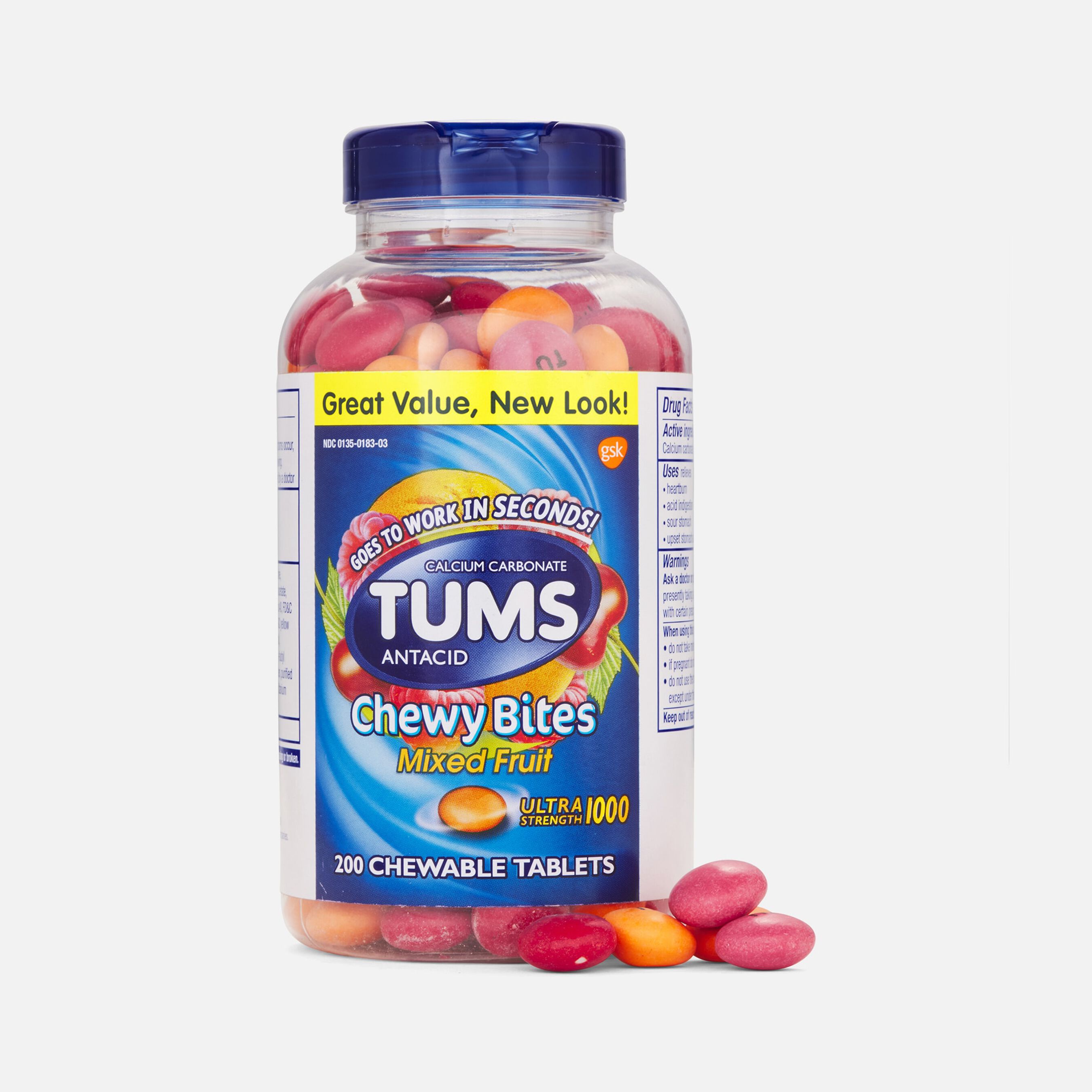 FSA Eligible TUMS Chewy Bites Ultra Strength Antacid Chewable Tablets ...