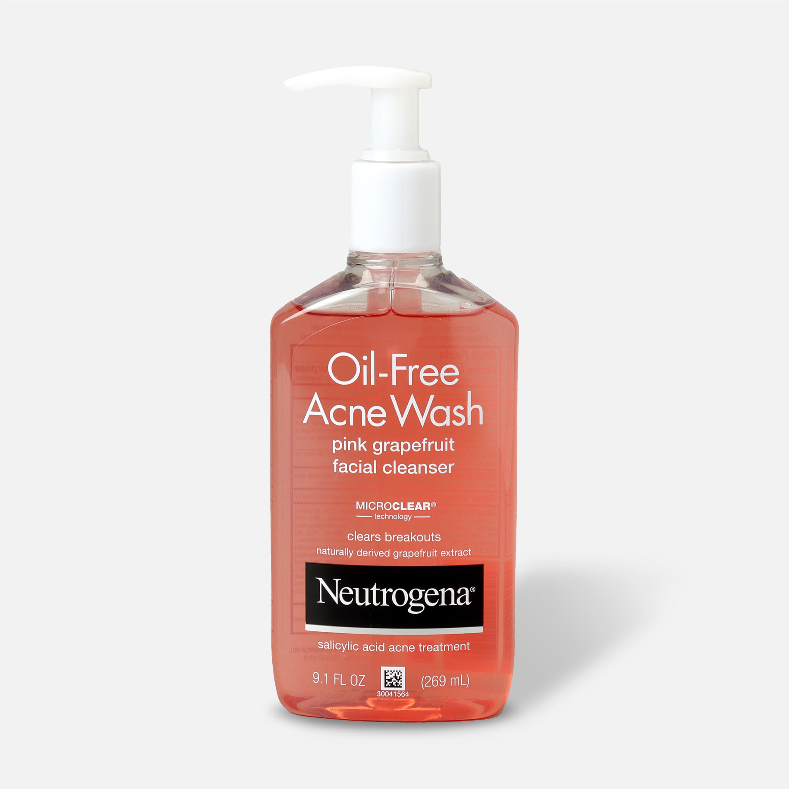 FSA Eligible Neutrogena Pink Grapefruit Oil-Free Acne Facial Wash, 9.1 ...