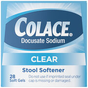 Colace Clear Stool Softener Softgels, 50mg, 28 ct