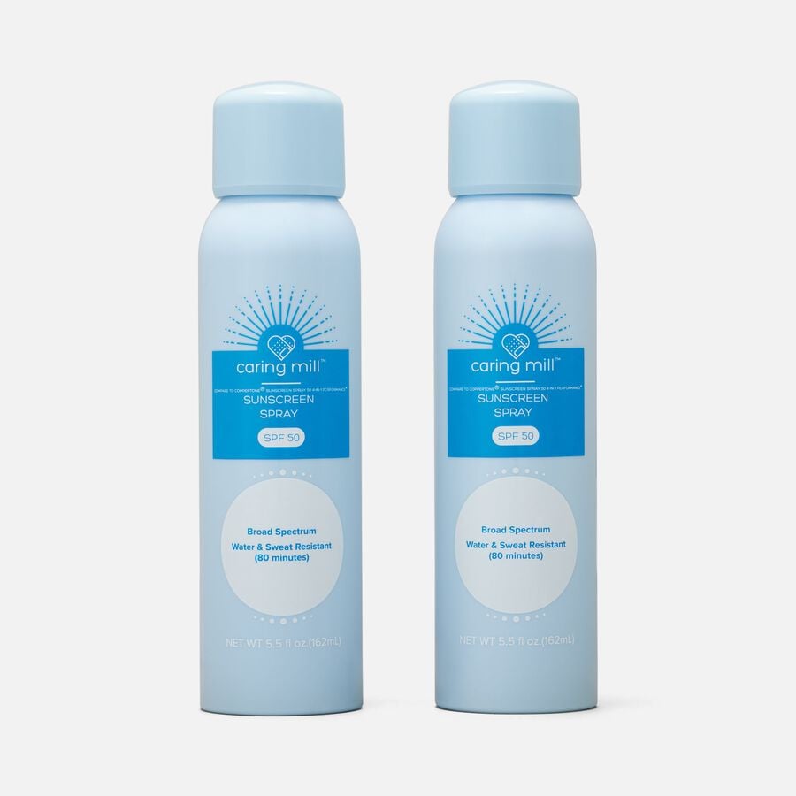 FSA Eligible Caring Mill™ Sunscreen Spray, SPF 50, 5.5 fl oz. (2-Pack ...