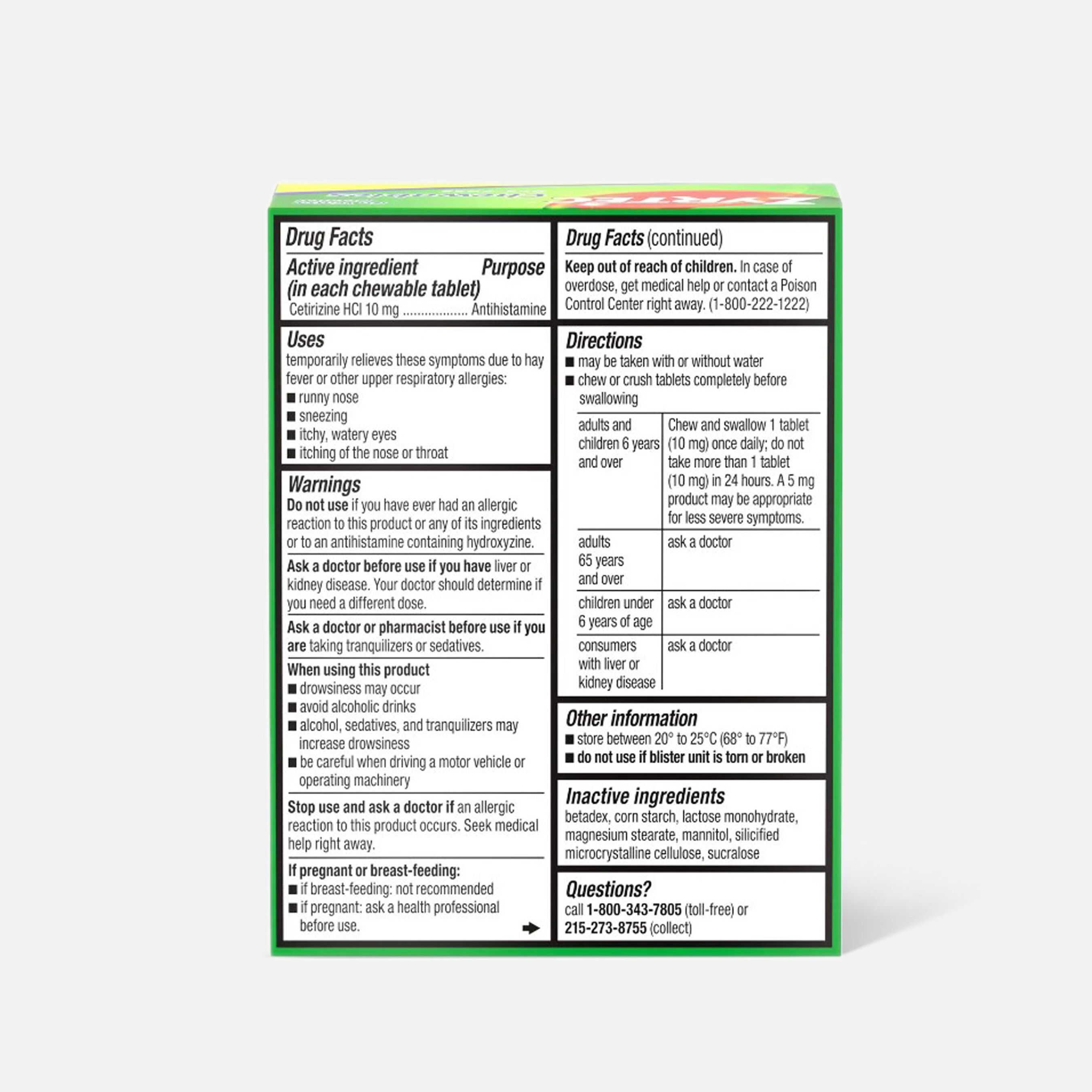 Zyrtec Allergy Chewable Tablet, 24 ct.