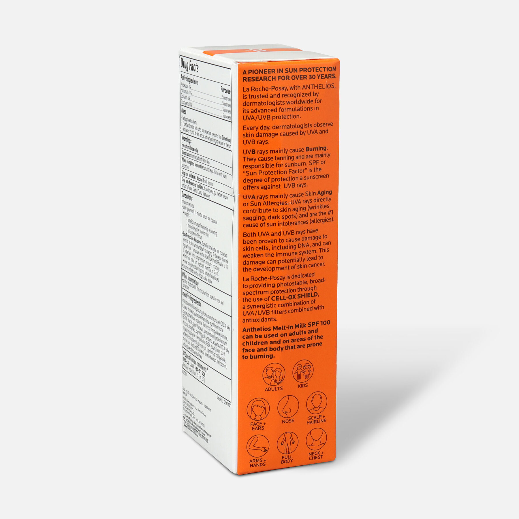 La Roche-Posay Anthelios Melt-In Milk Sunscreen for Face & Body SPF 100 ...