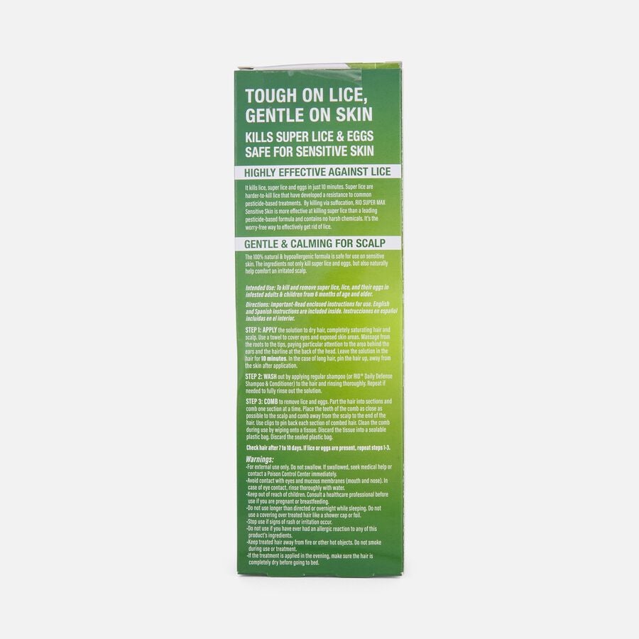 FSA Eligible RID Super Max Sensitive Skin Lice Treatment Kit, 3.4 fl oz ...