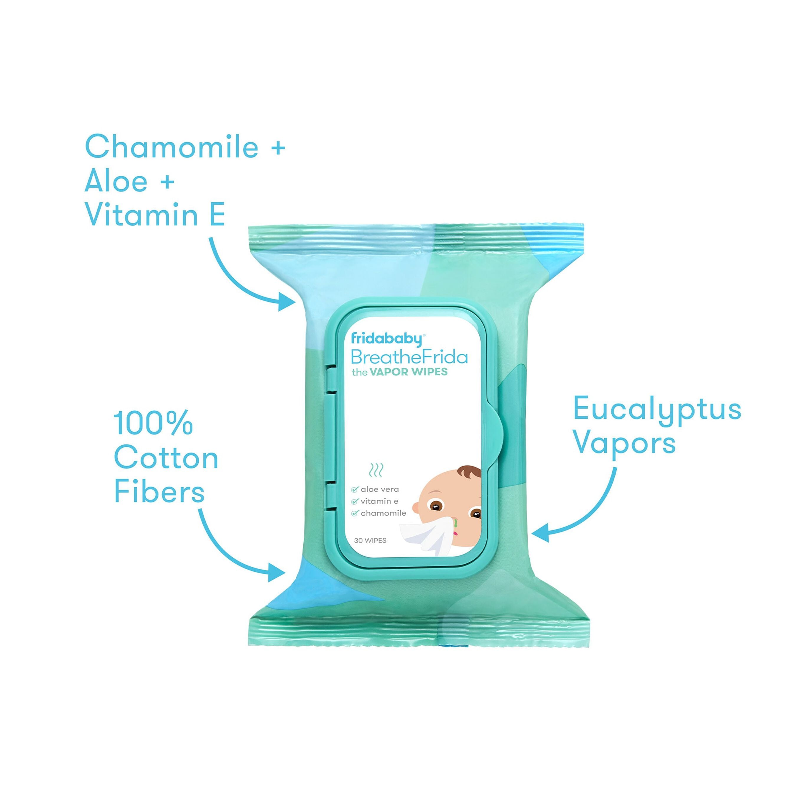FSA Eligible Frida Baby BreatheFrida Vapor Wipes for Nose or Chest ...
