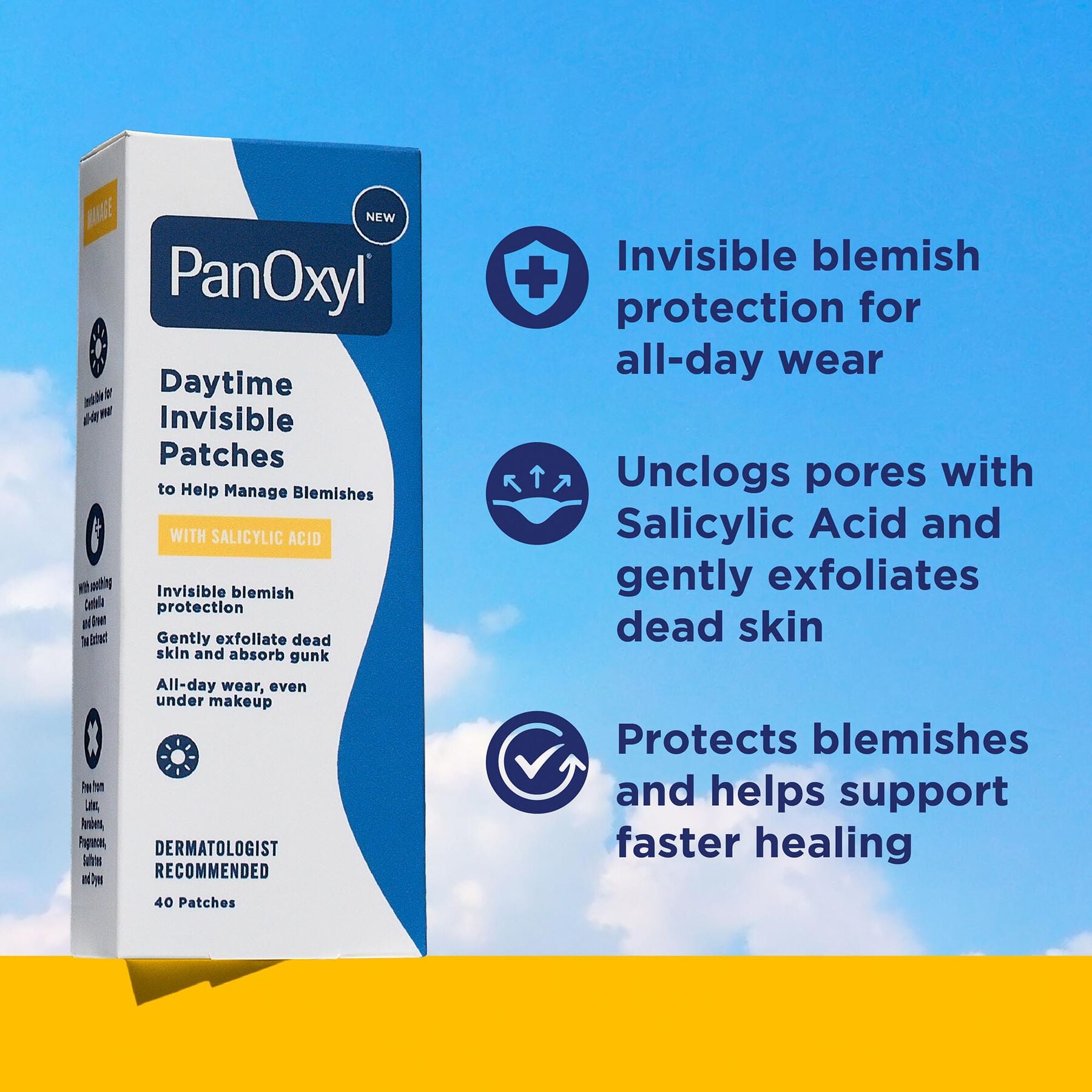 FSA Eligible PanOxyl Daytime Invisible Patches w/ Salicylic Acid, 40 ct ...