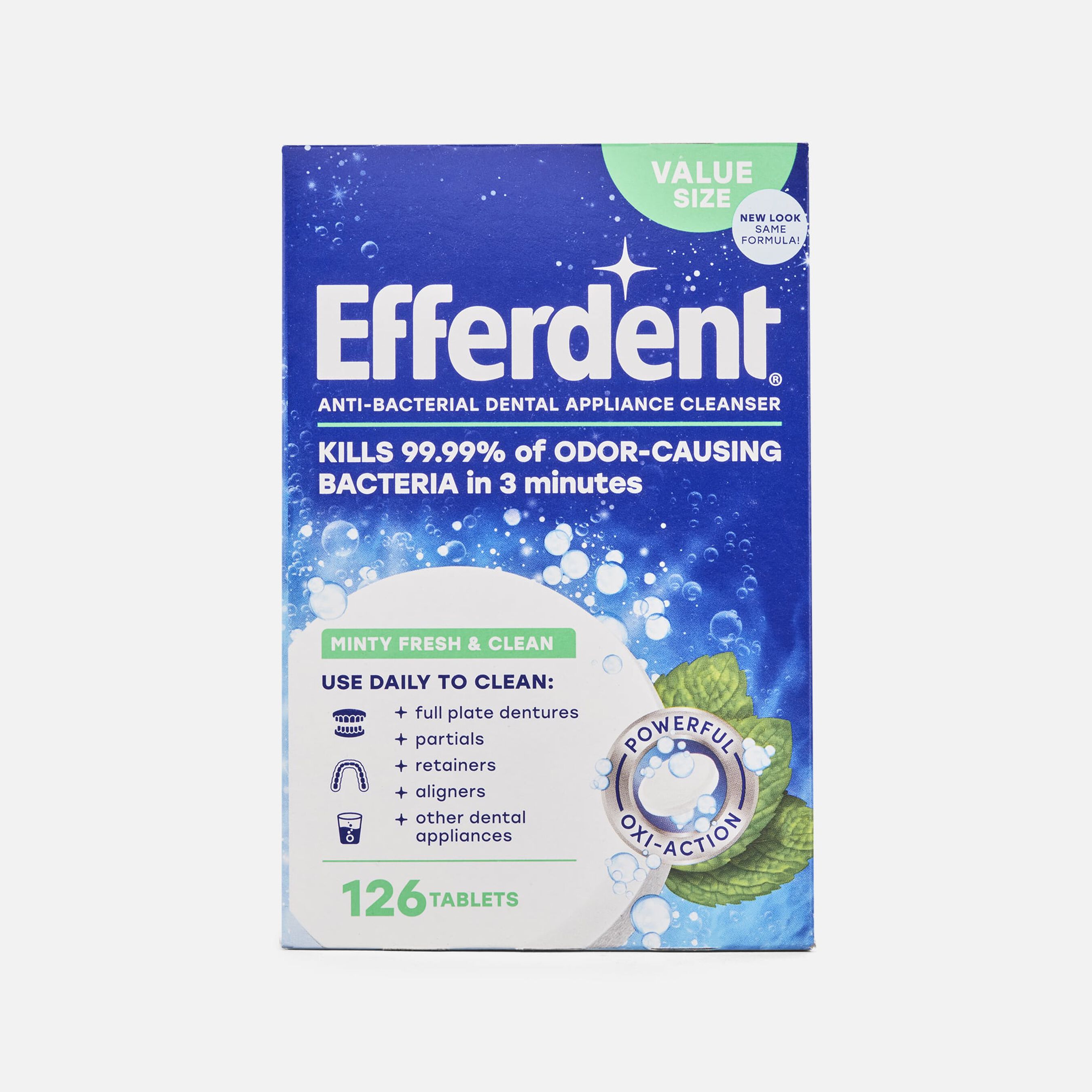FSA Eligible Efferdent Plus Mint, 126 ct. | FSA Store