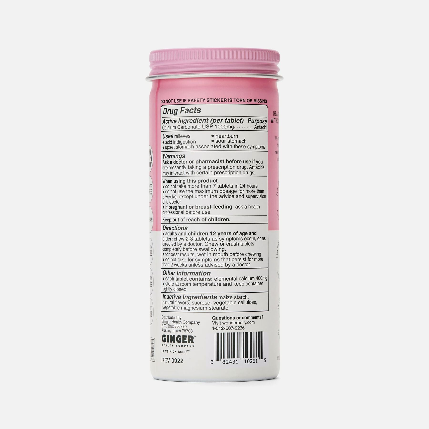 FSA Eligible Wonderbelly Antacids, Strawberry Milkshake, 60 ct | FSA Store