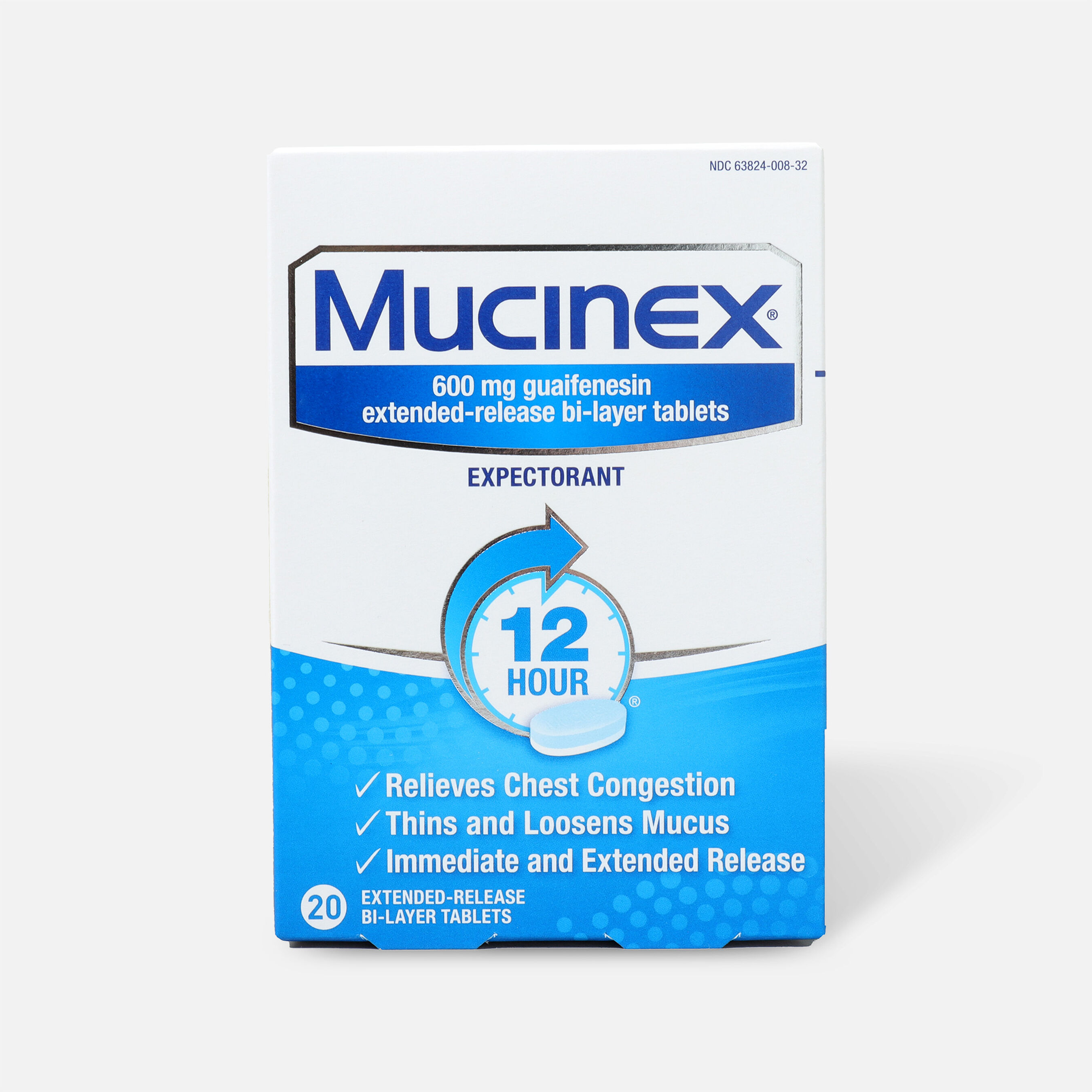 Mucinex SE Extended Release Bi-Layer Tablets, 20 ct.