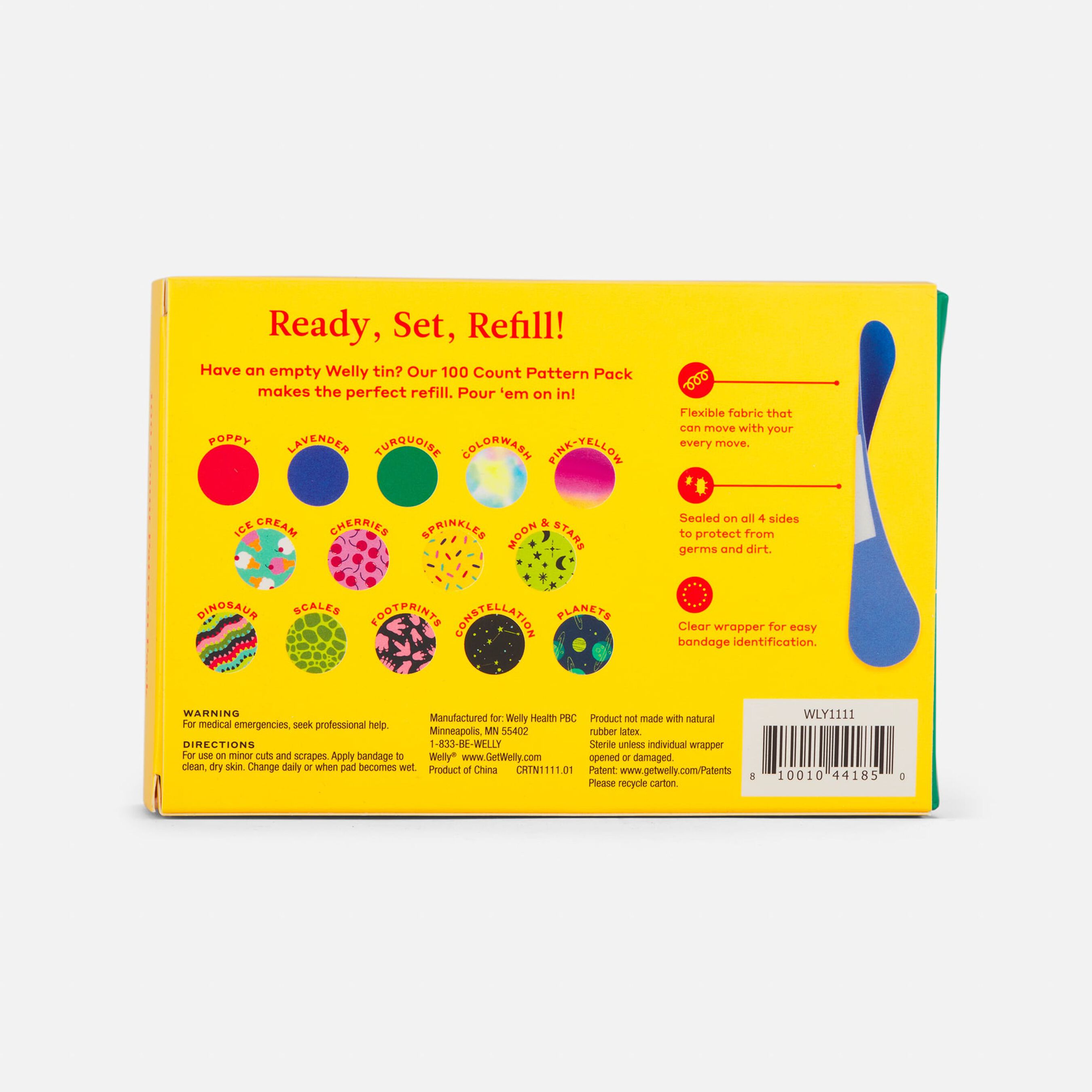 FSA Eligible Welly Bravery Bandages Assorted Pattern Value Pack, 100 ct ...