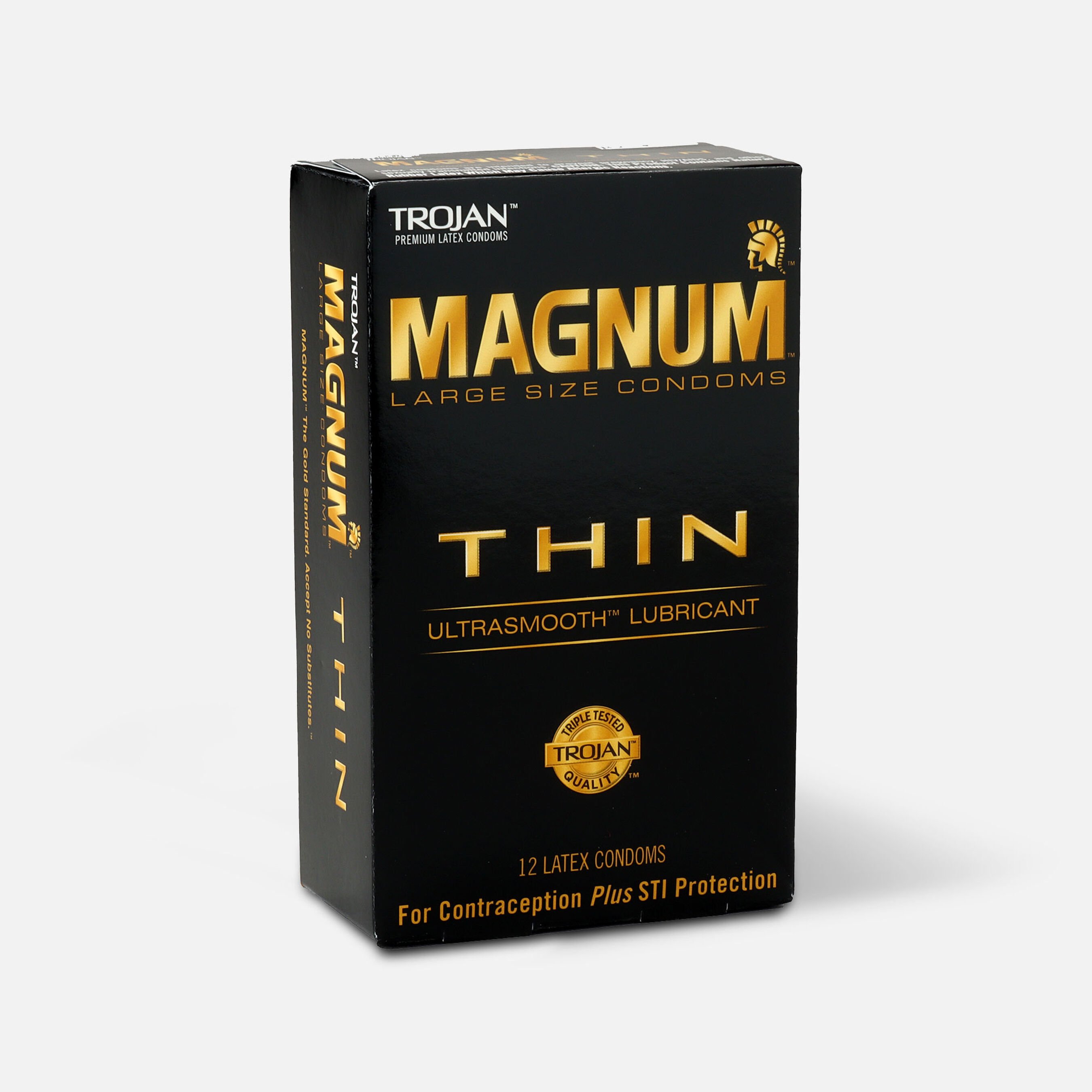 Trojan Condoms Magnum Lubricated Latex Thin, Large 12 ct.