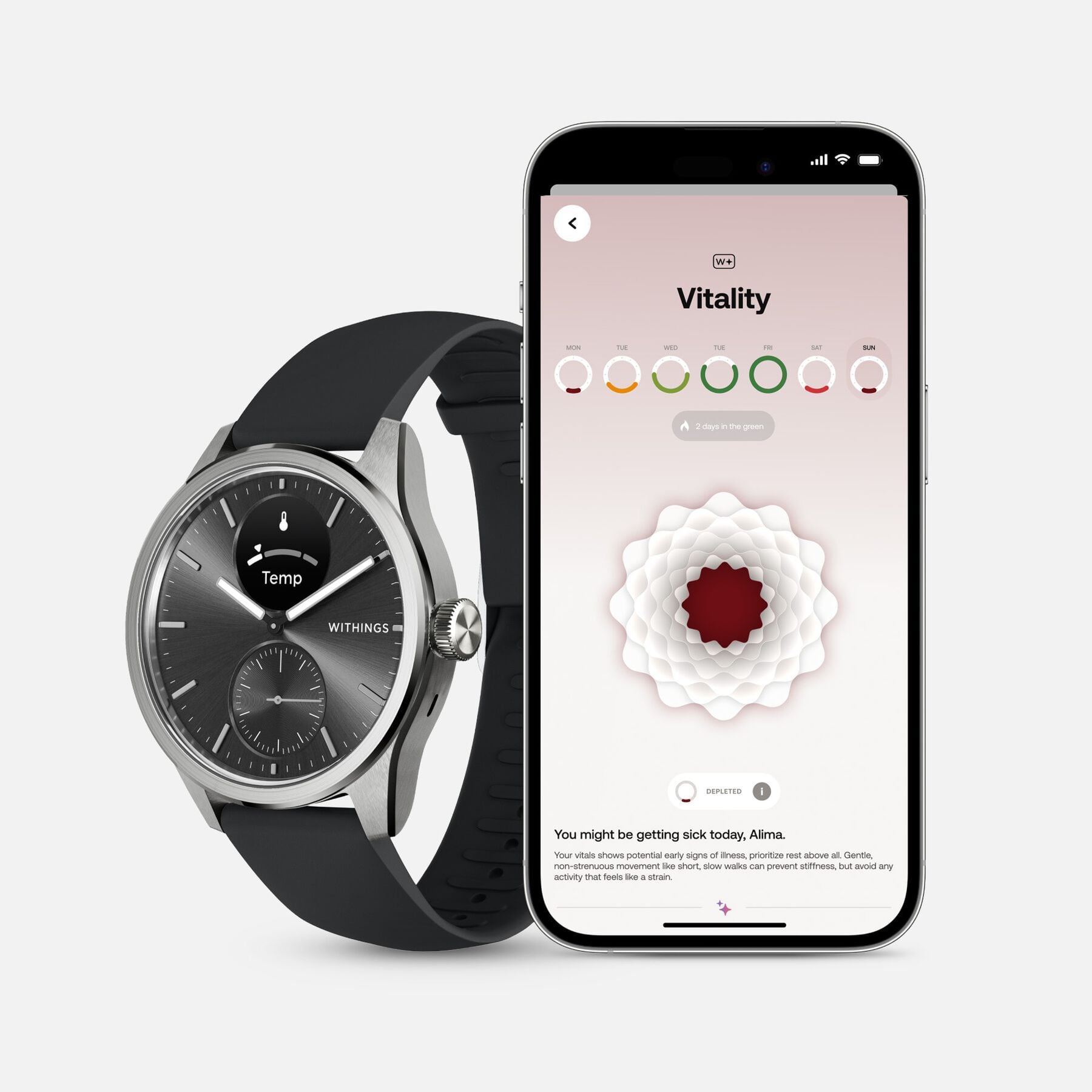 FSA Eligible Withings ScanWatch 2 Smart Wearable Health Tracker, 42mm ...