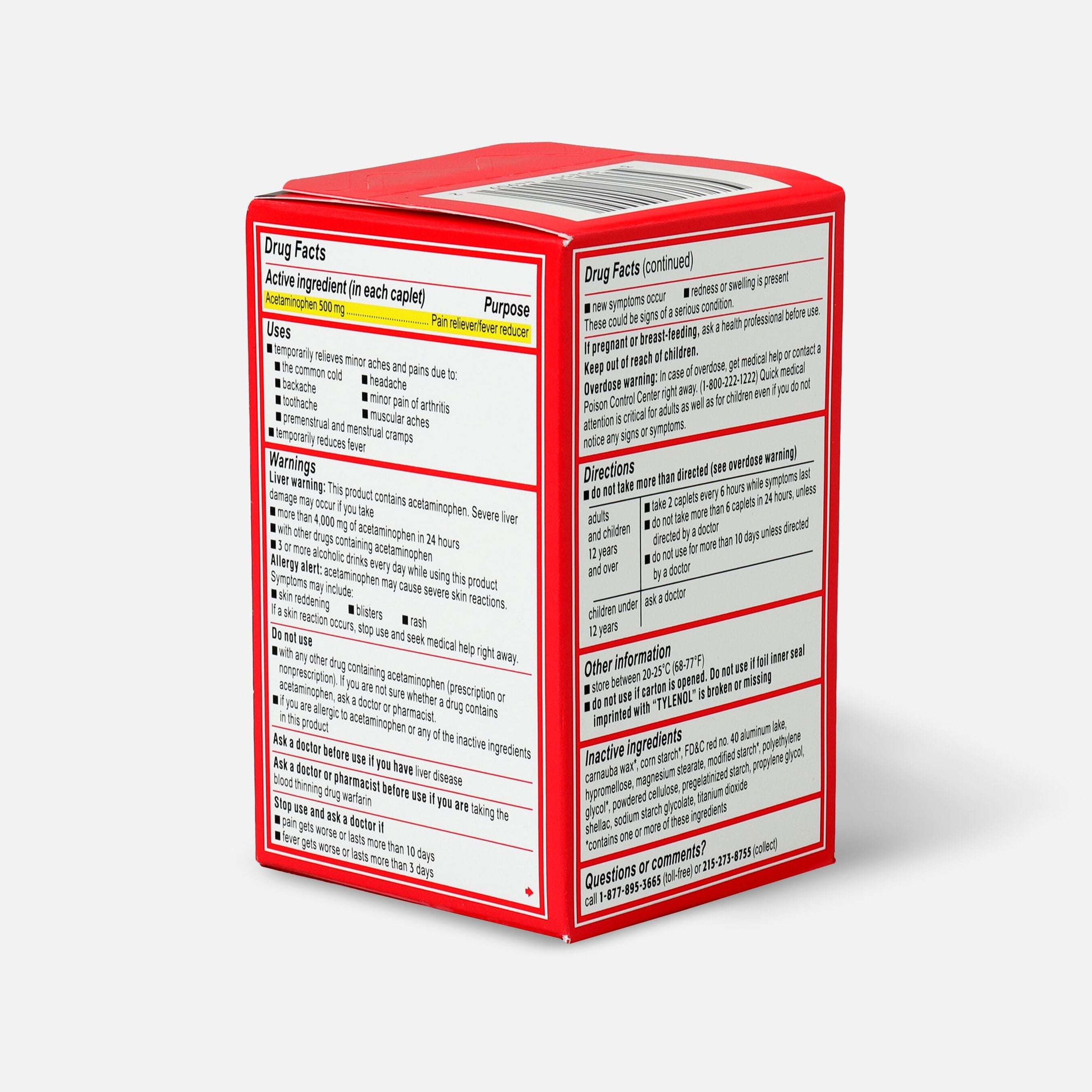 FSA Eligible Tylenol Extra Strength Caplets, Fever Reducer and Pain ...