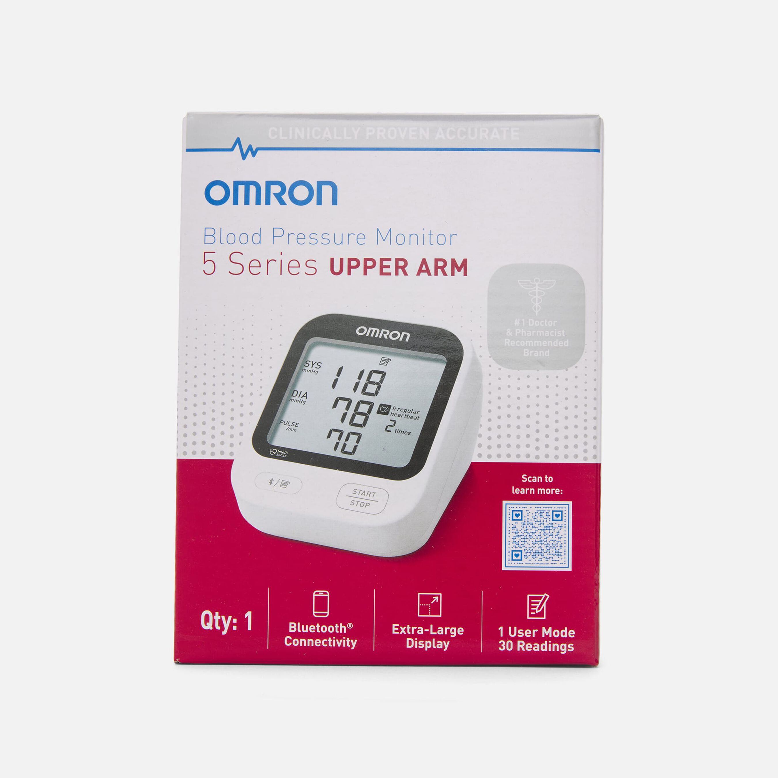 FSA Eligible Omron 5 Series Wireless Upper Arm Blood Pressure Monitor ...