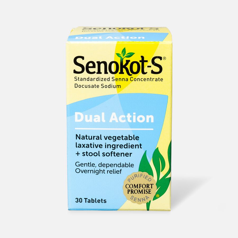 FSA Eligible Senokot S Laxative and Stool Softener Tablets, 30 ct ...