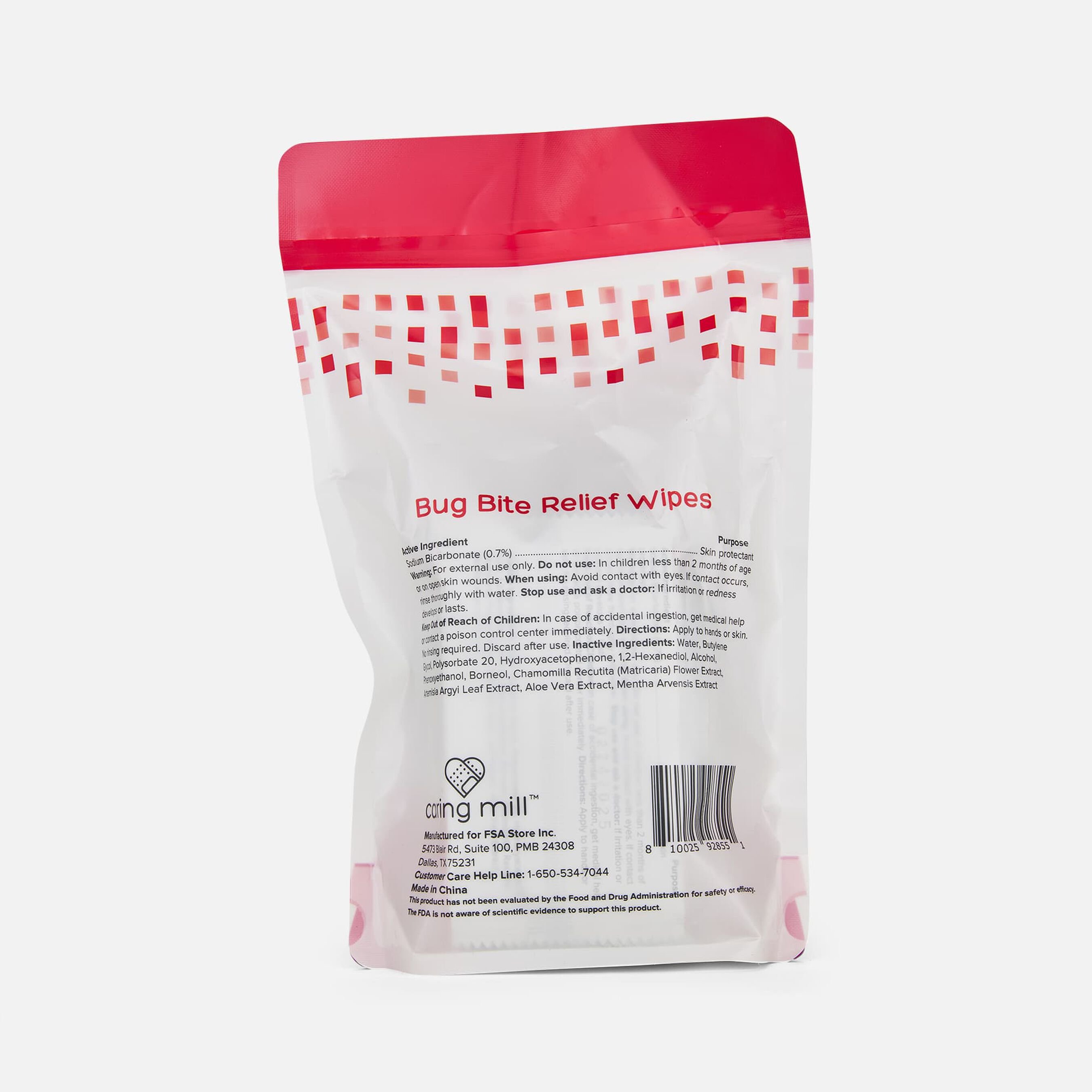 FSA Eligible Caring Mill Bug Bite Relief Wipes, 24 ct. | FSA Store