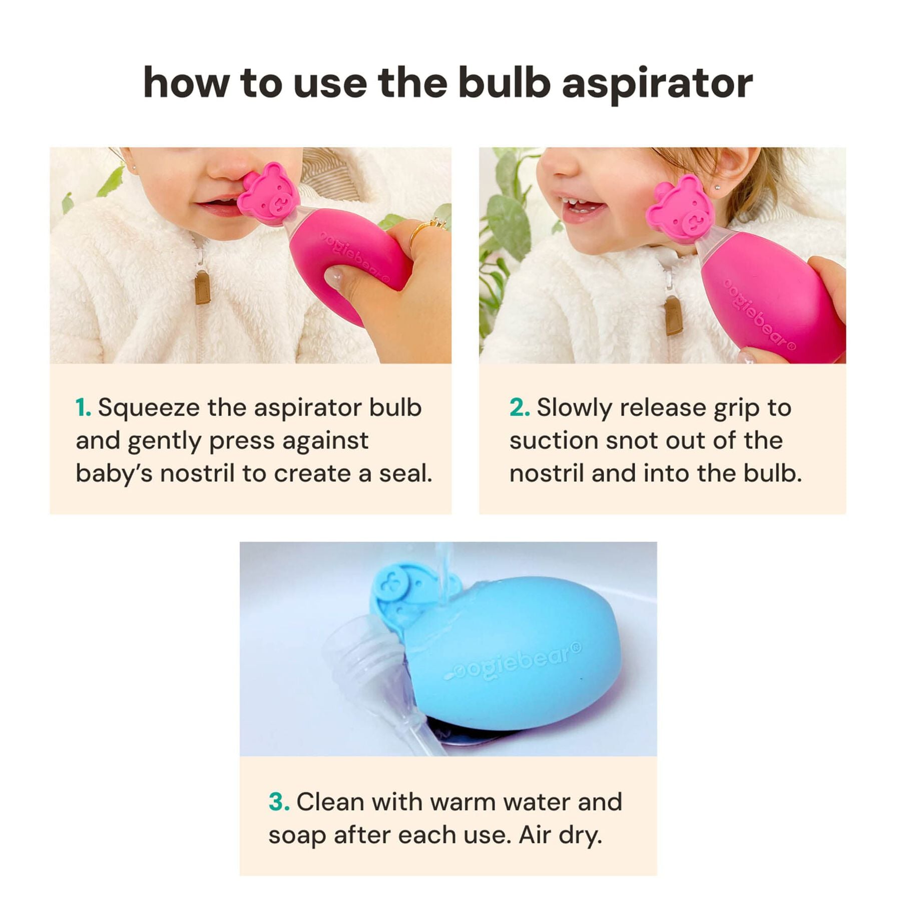 FSA Eligible Oogiebear Baby Nasal Aspirator & Nose and Ear Cleaner Duo ...