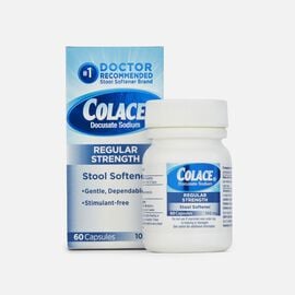 FSA Eligible Colace Stool Softener Laxative 100 mg, Capsules, 60 ct ...
